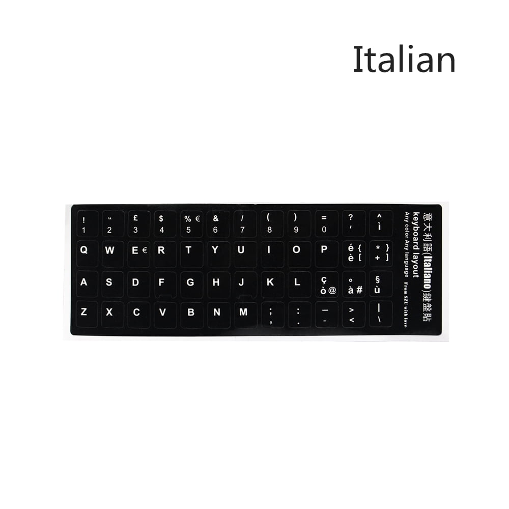 Adhesive Layout Alphabet Keyboard Stickers PVC for Arabic English ...