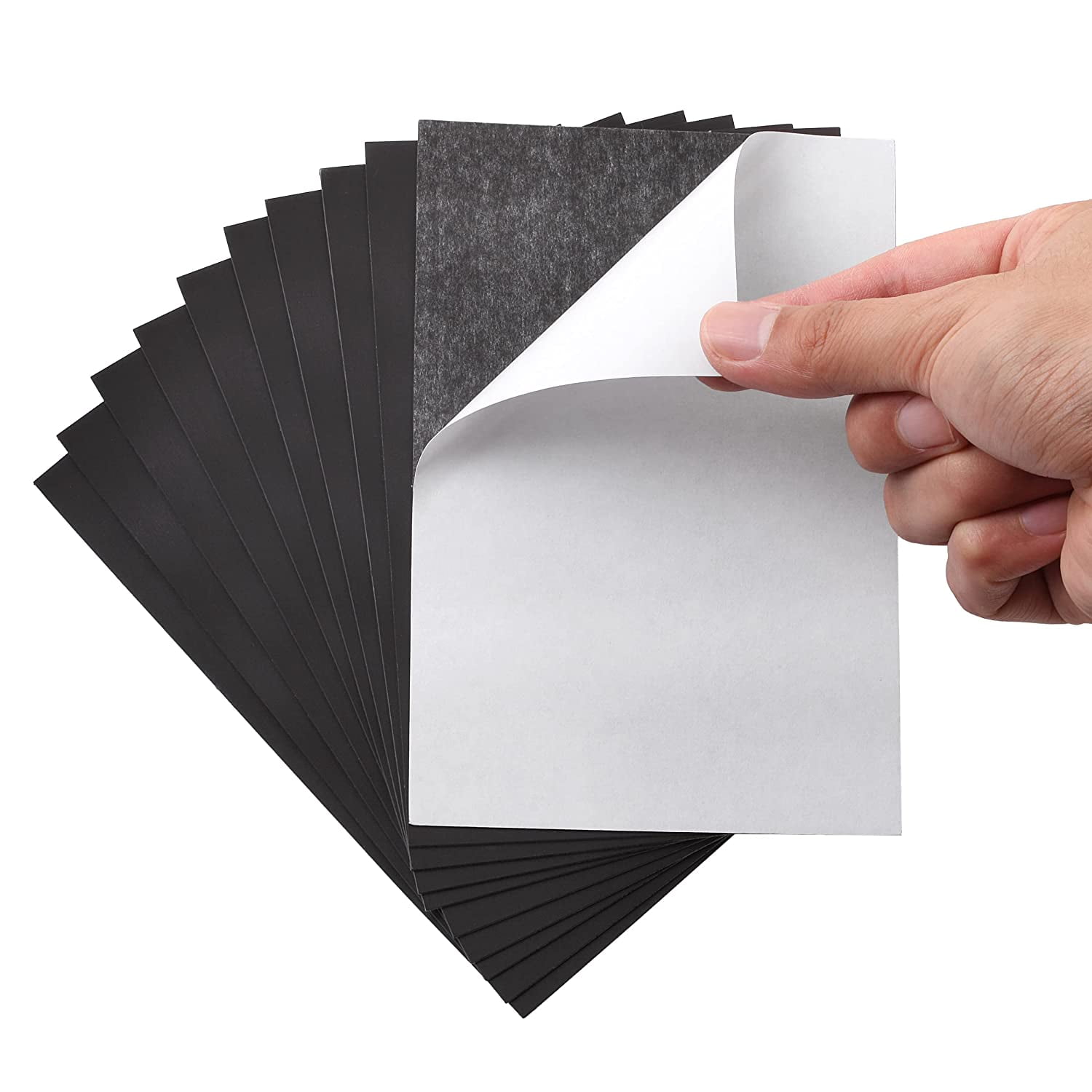 Adhesive Magnetic Sheets, 4" x 6", 10 Pack, Flexible, Cuttable, Thin ...