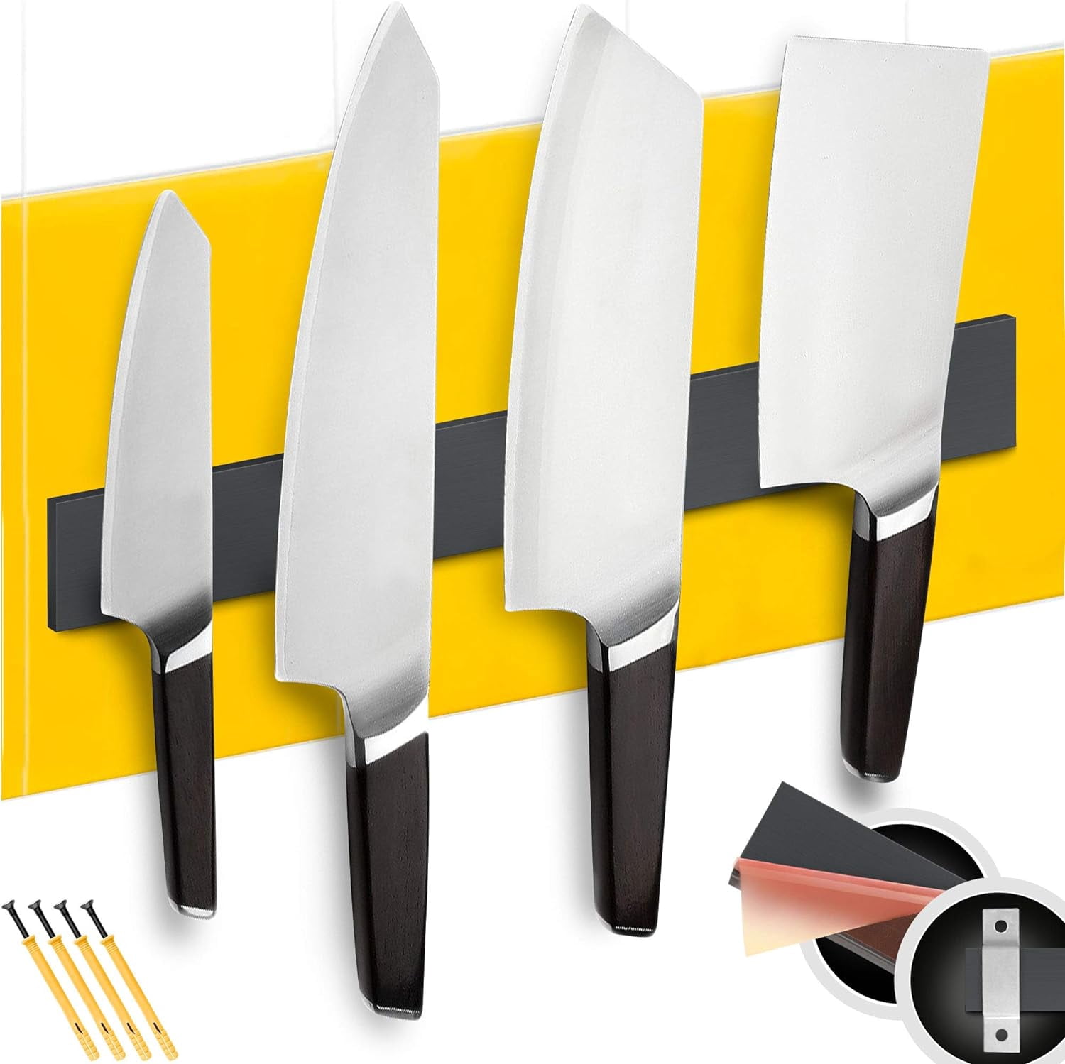 Adhesive Magnetic Strip for Knives Kitchen with Multipurpose Use as ...