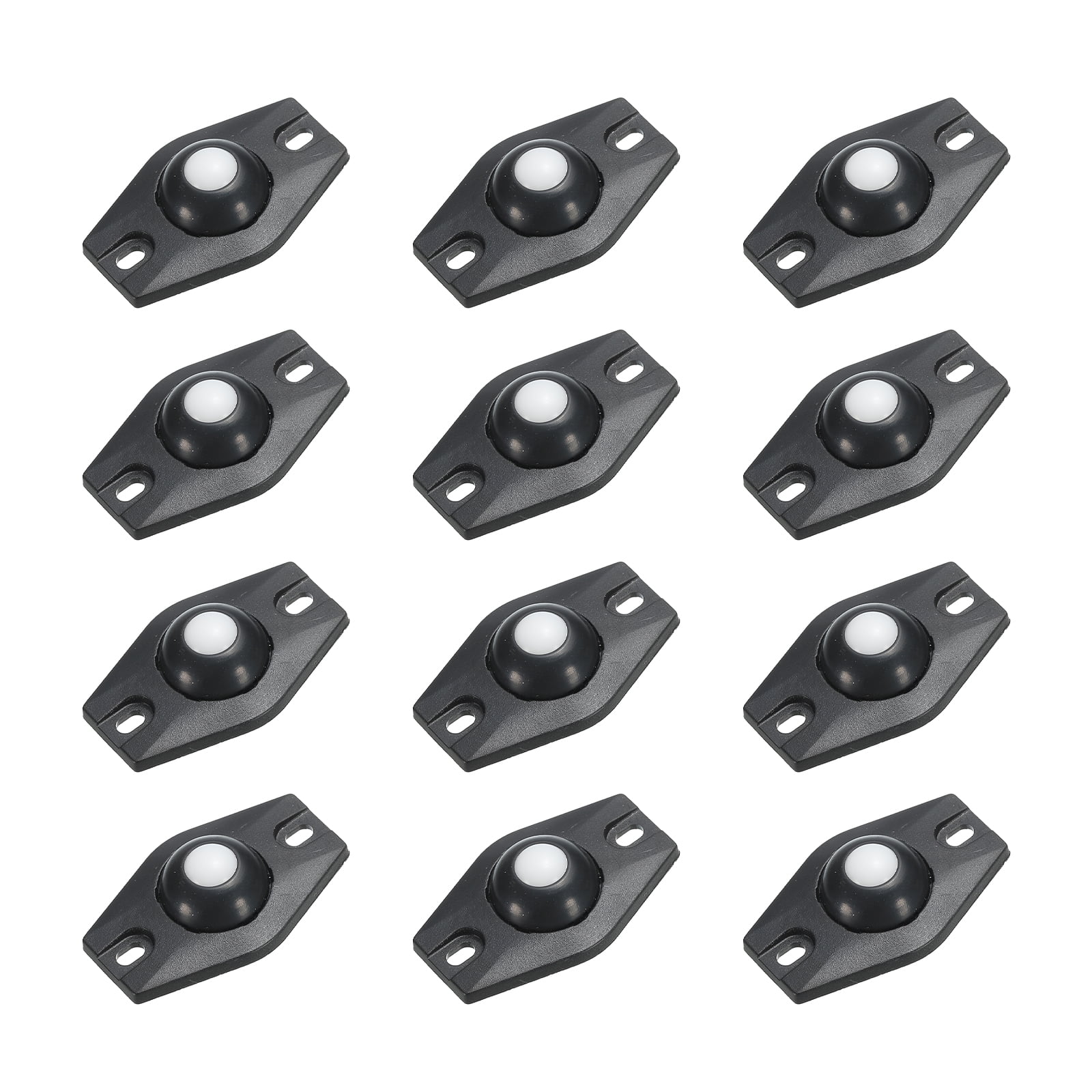 Adhesive Mini Caster Wheels, (Black - 12Pack) Swivel Universal Caster ...