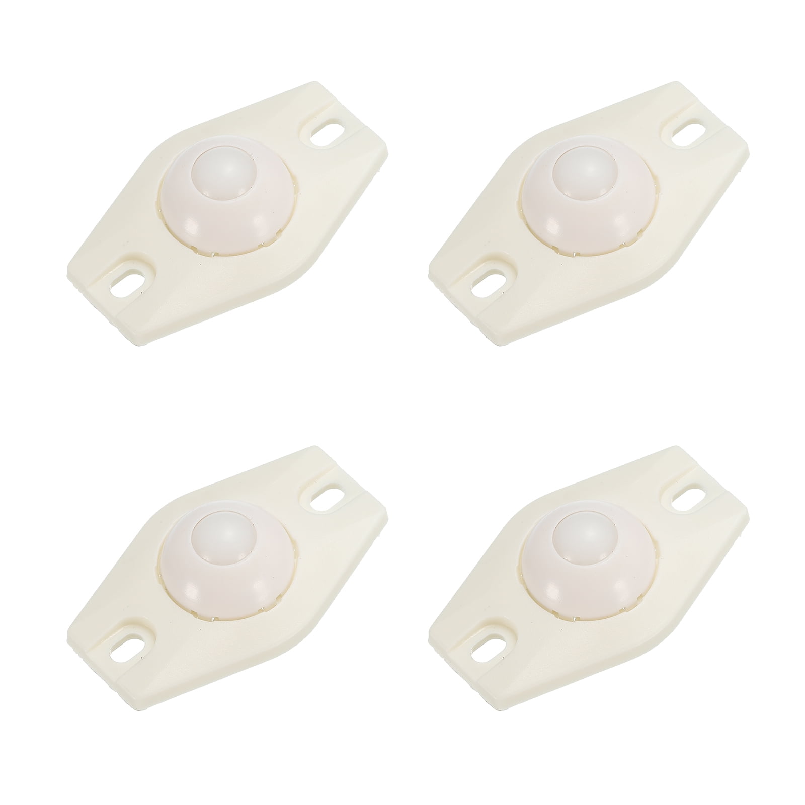 Adhesive Mini Caster Wheels, (White - 4Pack) Swivel Universal Caster ...