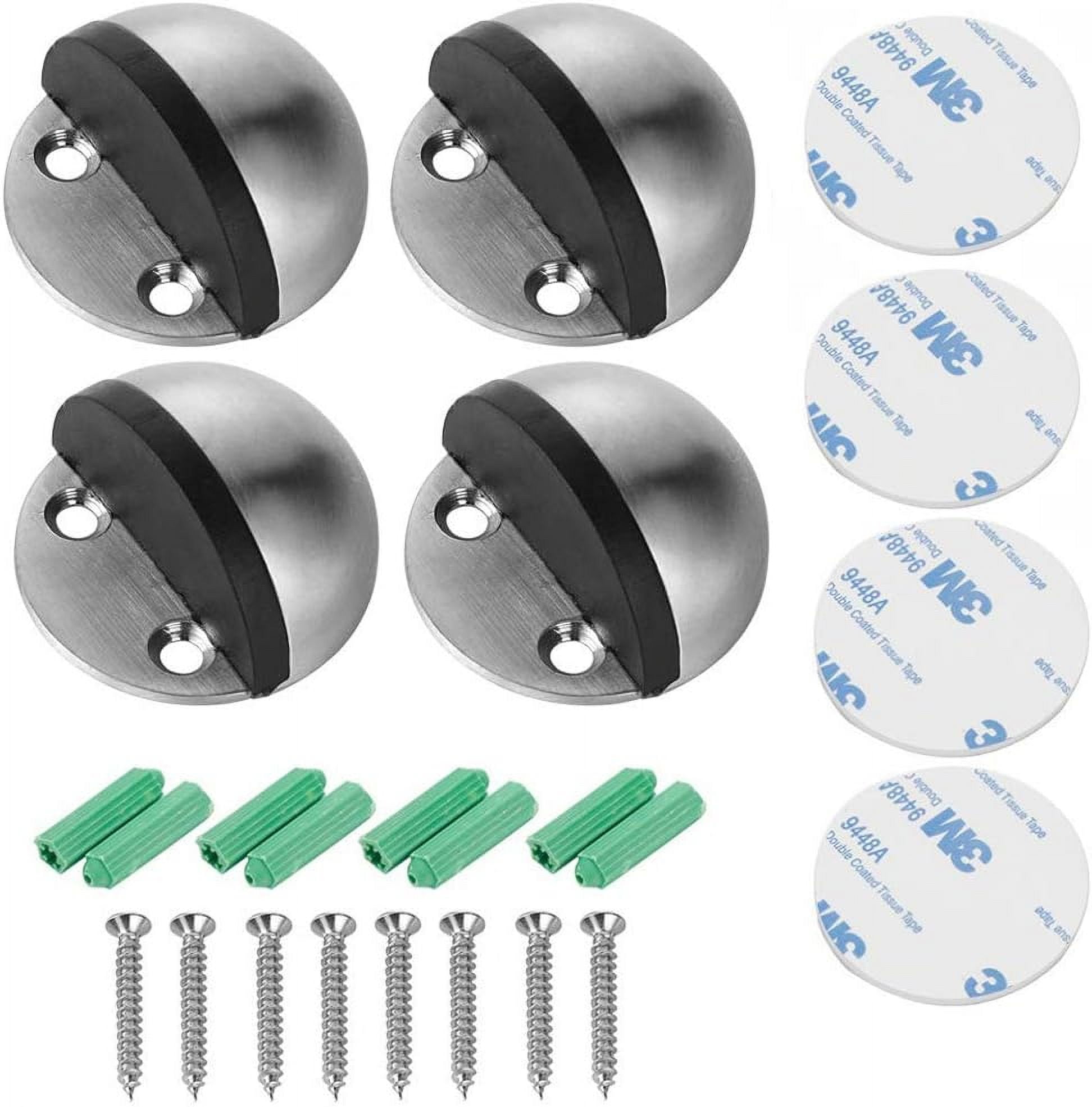 Adhesive Mount Door Stoppers, Quiet Operation Stainless Steel Floor ...