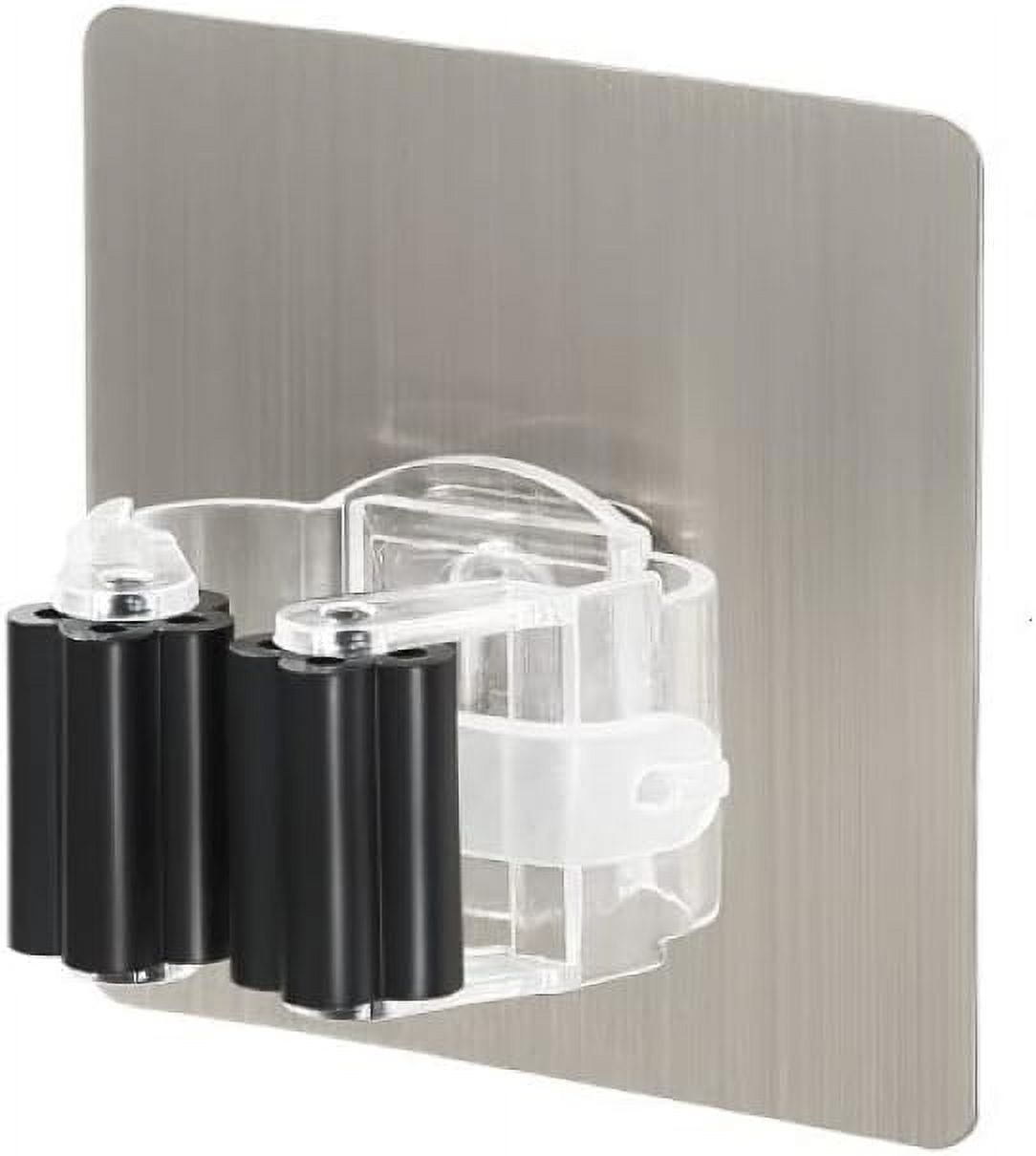 Adhesive Multi-Purpose Hooks Wall Mounted Mop Organizer Holder ...