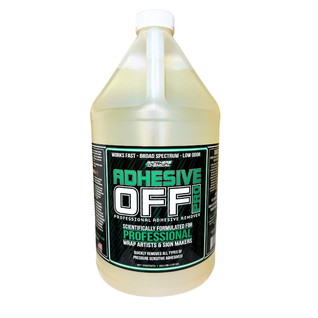 Adhesive-Off PRO Adhesive Remover for Vinyl Wrap Residue | 1 Gallon (128oz) | Fast-Acting, Low ...