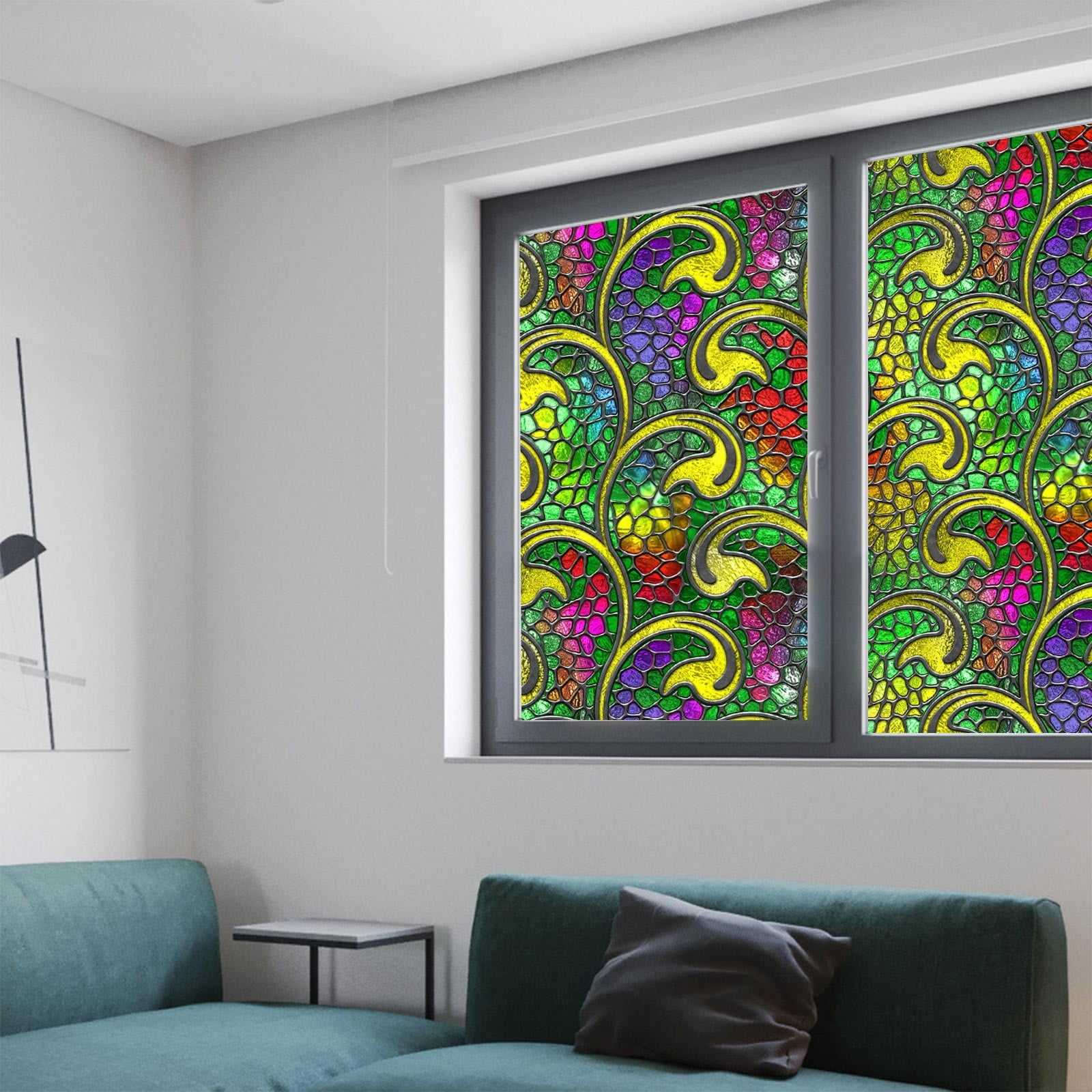 Adhesive Painted Electrostatic Window Paper Customized Size Bathroom ...