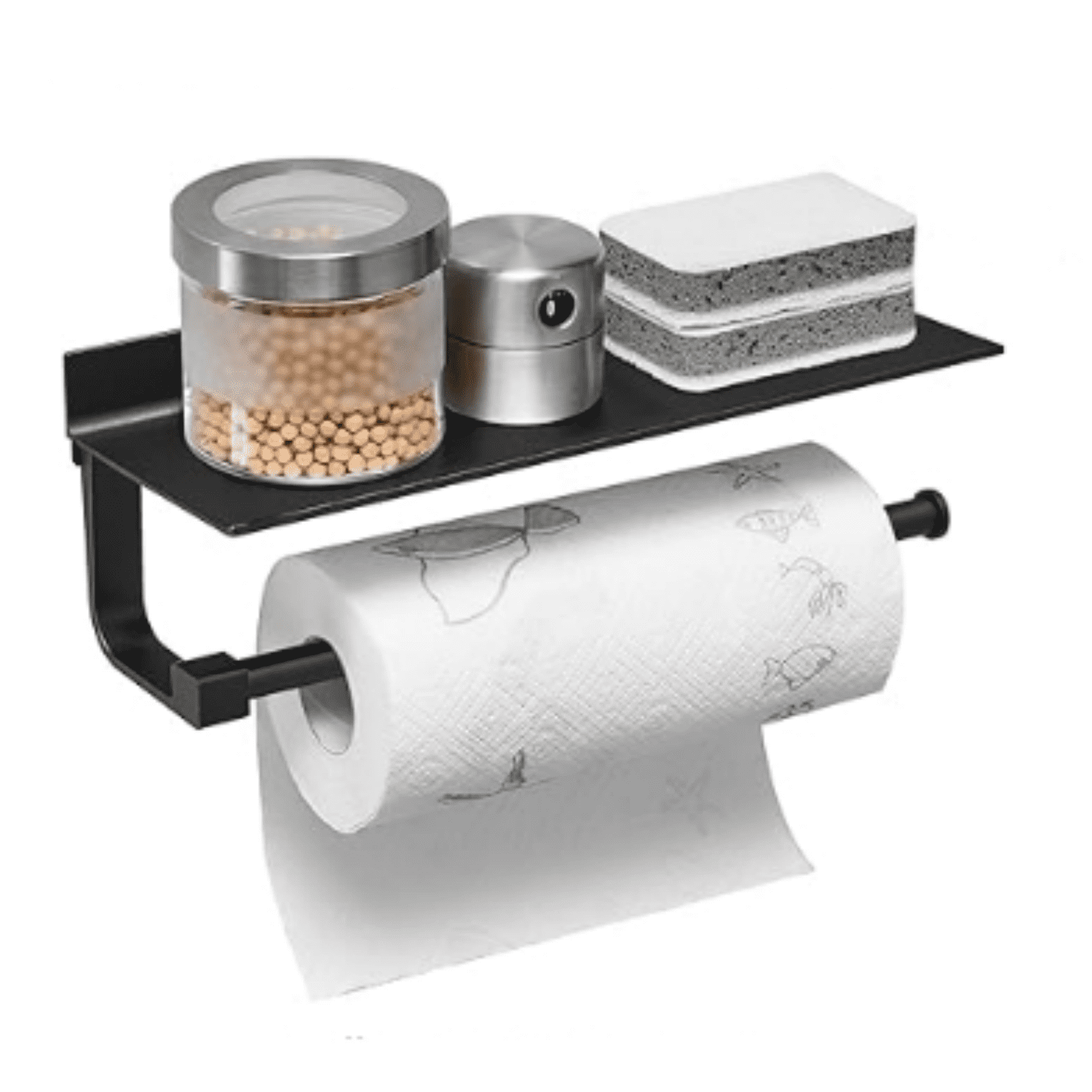 Adhesive Paper Towel Holder Wall Mounted for Kitchen 13 in, Bathroom ...