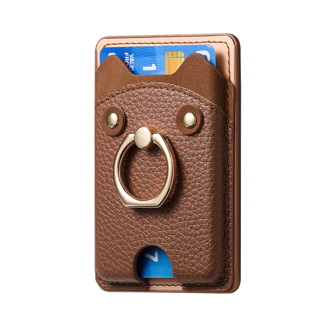 Adhesive Phone Card Holder with Foldable Stand & Anti-Slip Textured ...
