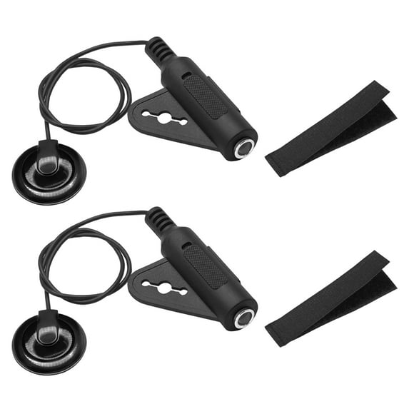 Adhesive Piezo Pickups Transducer 2 in 1 Microphone Contact Endpin Jack 6.35mm - Walmart.com