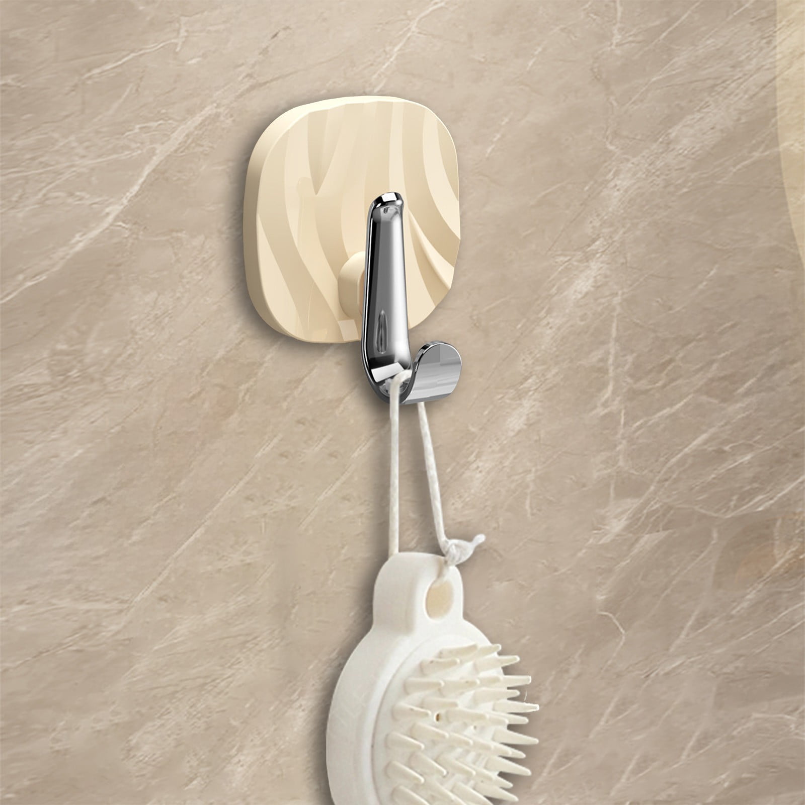 Adhesive Plastic Hook, No-Drill No-Mark Strong Hold Hanger, Multi-Use ...