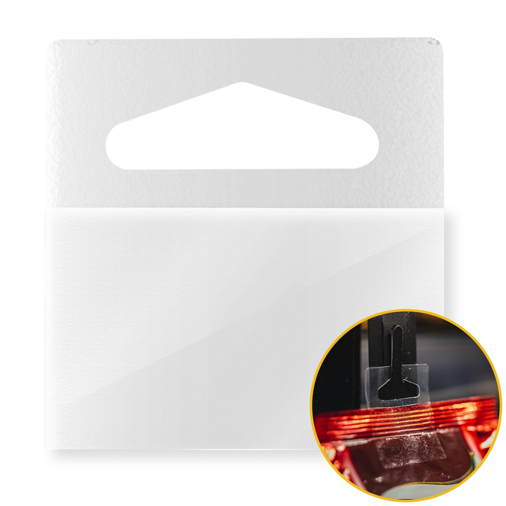 Adhesive Plastic Triangular Hang Tabs, 1 7/8" x 1 3/4", Strong Hold ...