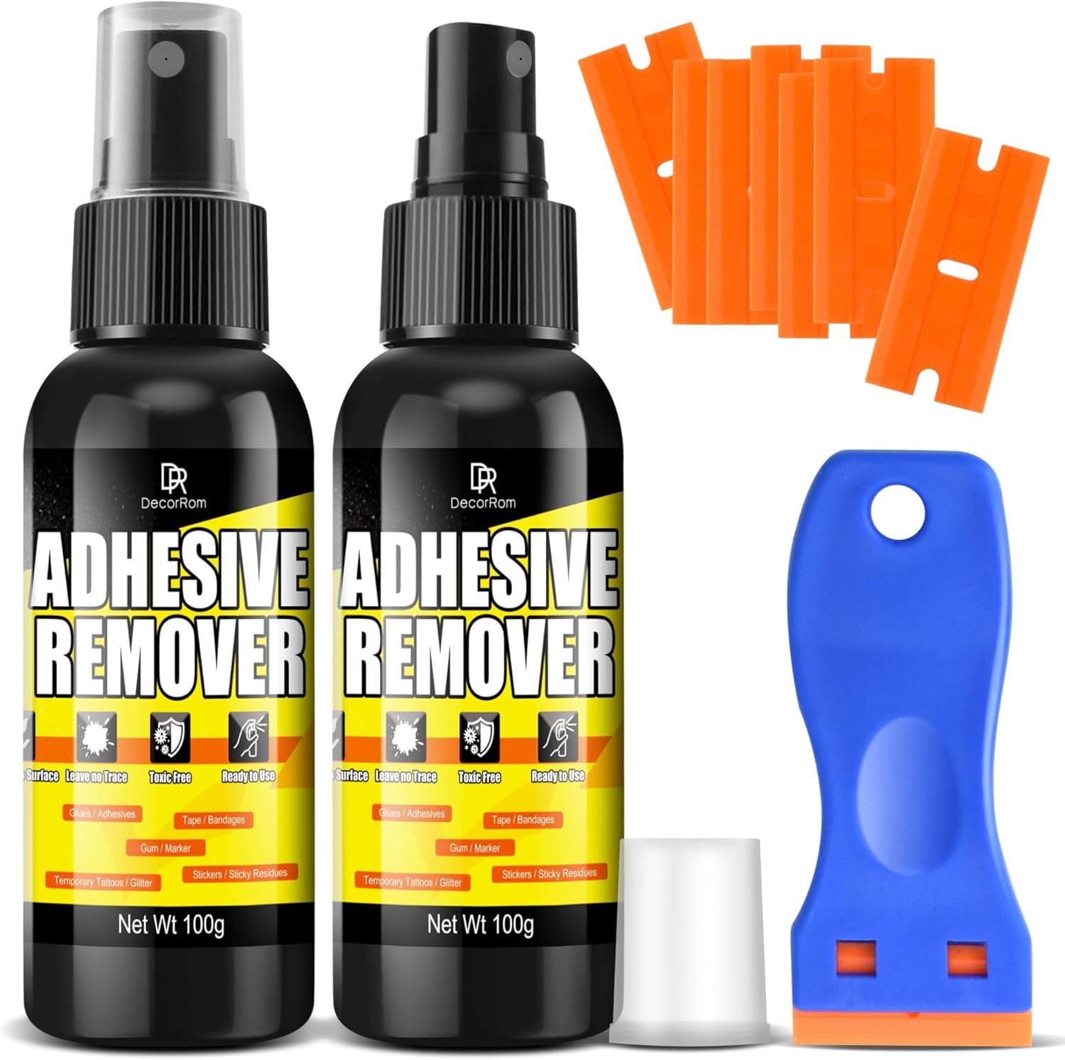 Adhesive Remover for Cars 7oz - Sticker Remover Spray with Scraper ...