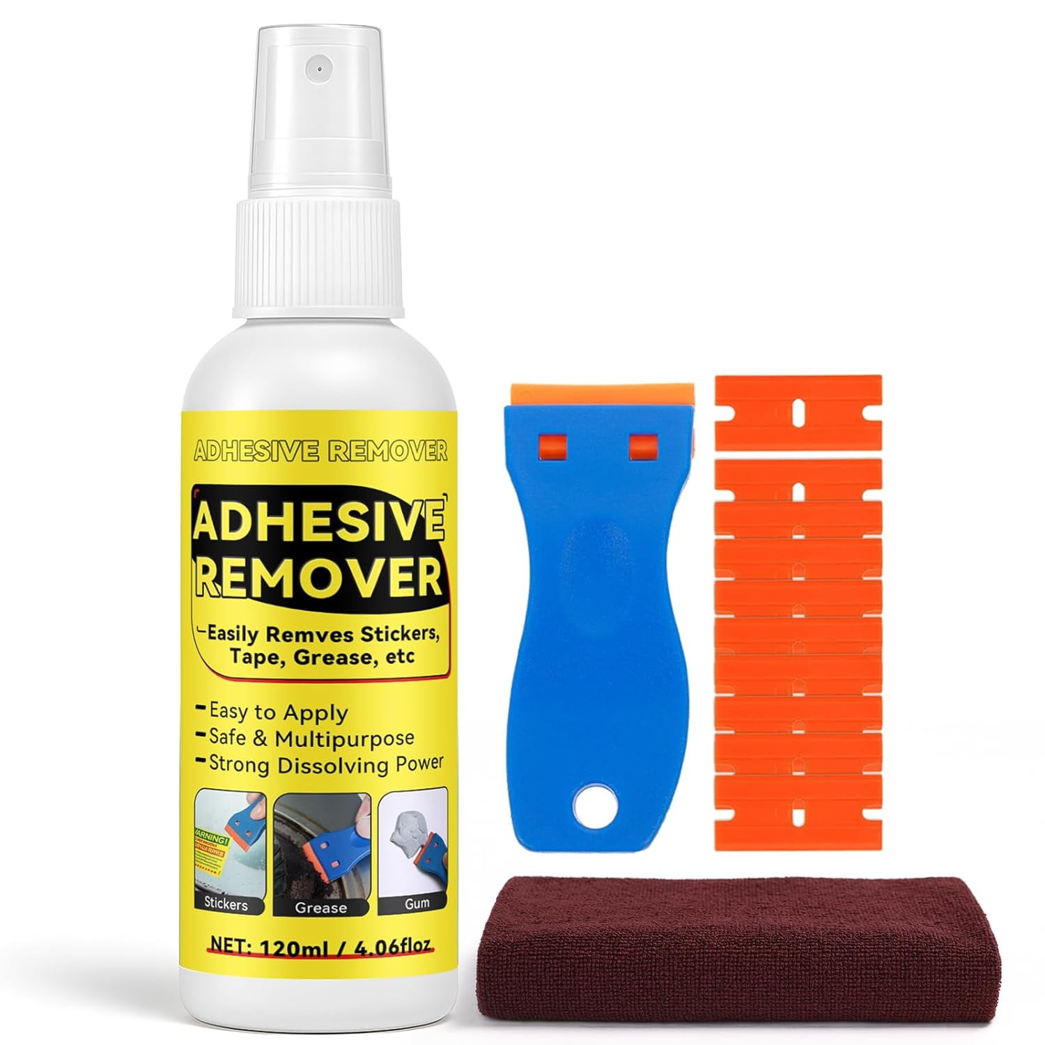 Adhesive Remover, Surface-Safe Sticker Remover Spray, Glue Remover That ...