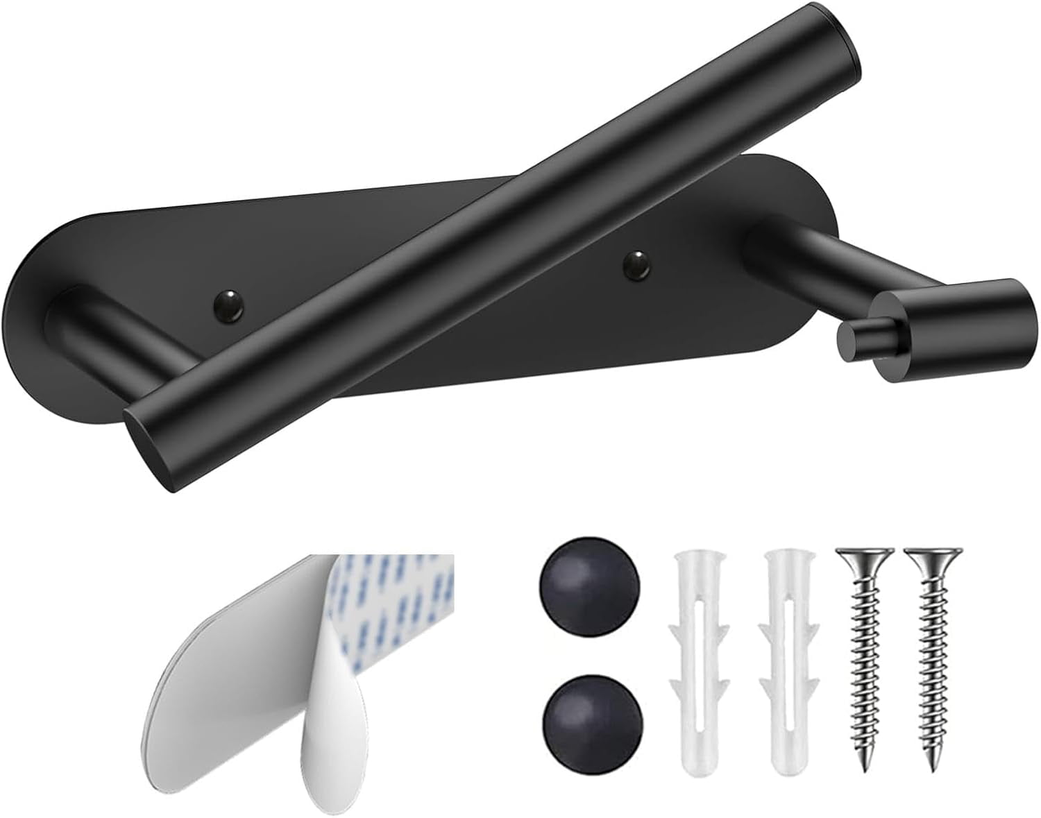 Adhesive or Screw Toilet Paper Holder Wall Mount Rustproof Modern Roll ...