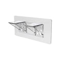 Adhesive Shelf Bracket Non Punch Partition Stand PVC Clear Right-angled ...