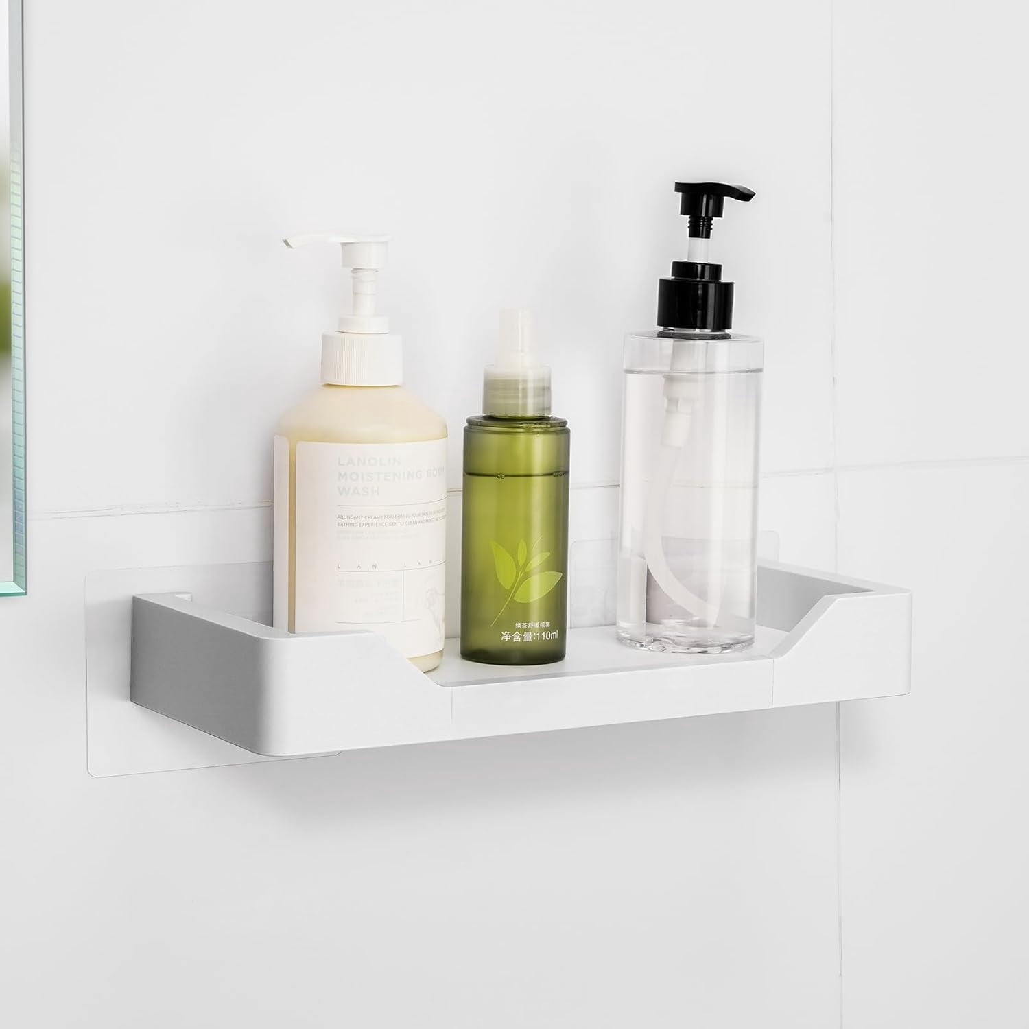 Adhesive Shower Caddy, No Drilling Bathroom Caddy Wall Mounted Shower ...
