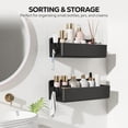 Adhesive Shower Shelf Organizer with Soap Holder - No Drill Bathroom ...
