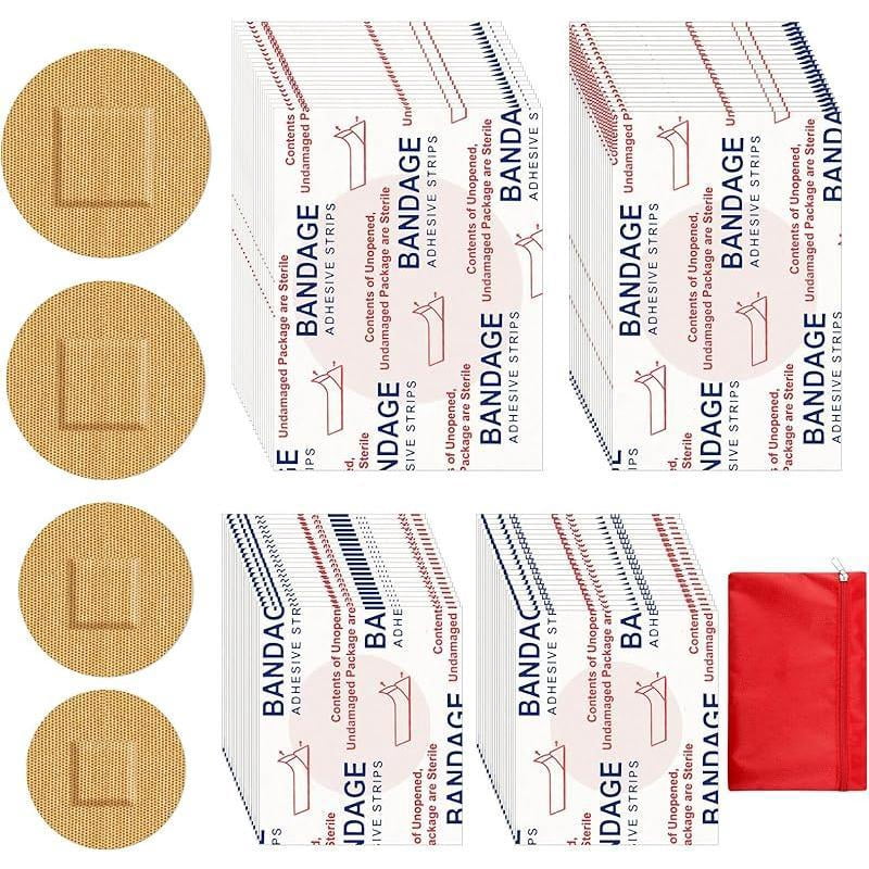 Adhesive Spot Bandage 4 Sizes Round Flexible Fabric Adhesive Round Tan ...