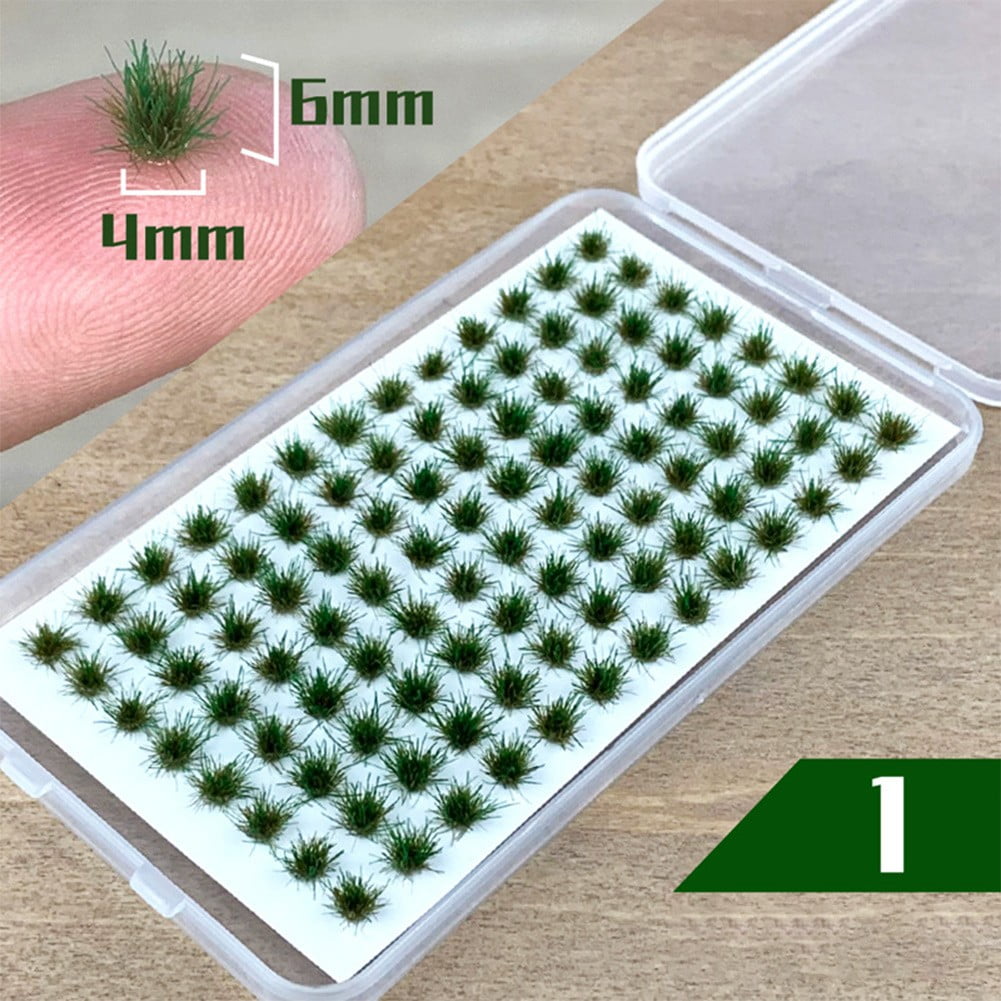Adhesive Static Grass Tufts Model Bushy Green Railroad Terrain ...