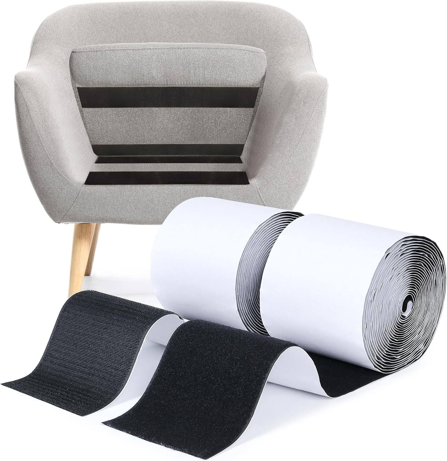 Adhesive Strips Heavy for Couch Cushions: Duty Hook and Loop Tape 4.4 ...