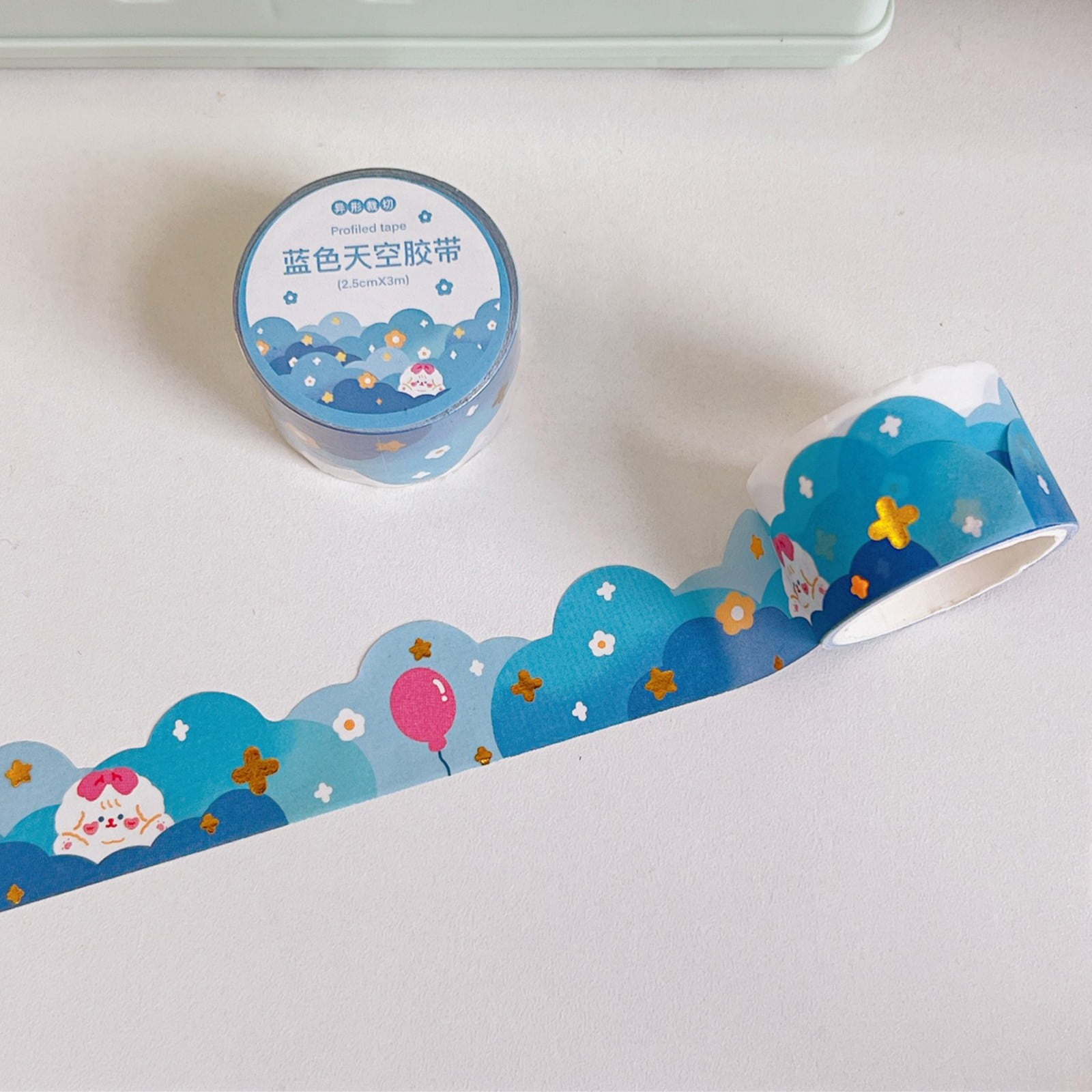 Adhesive Tape! Simple Cloud Peach Heart And Paper Tape Cute Bear Love ...