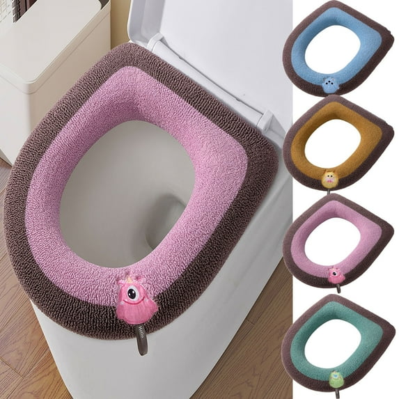 Adhesive Toilet Seat Cushion for Household Use, Soft Fabric Commode ...