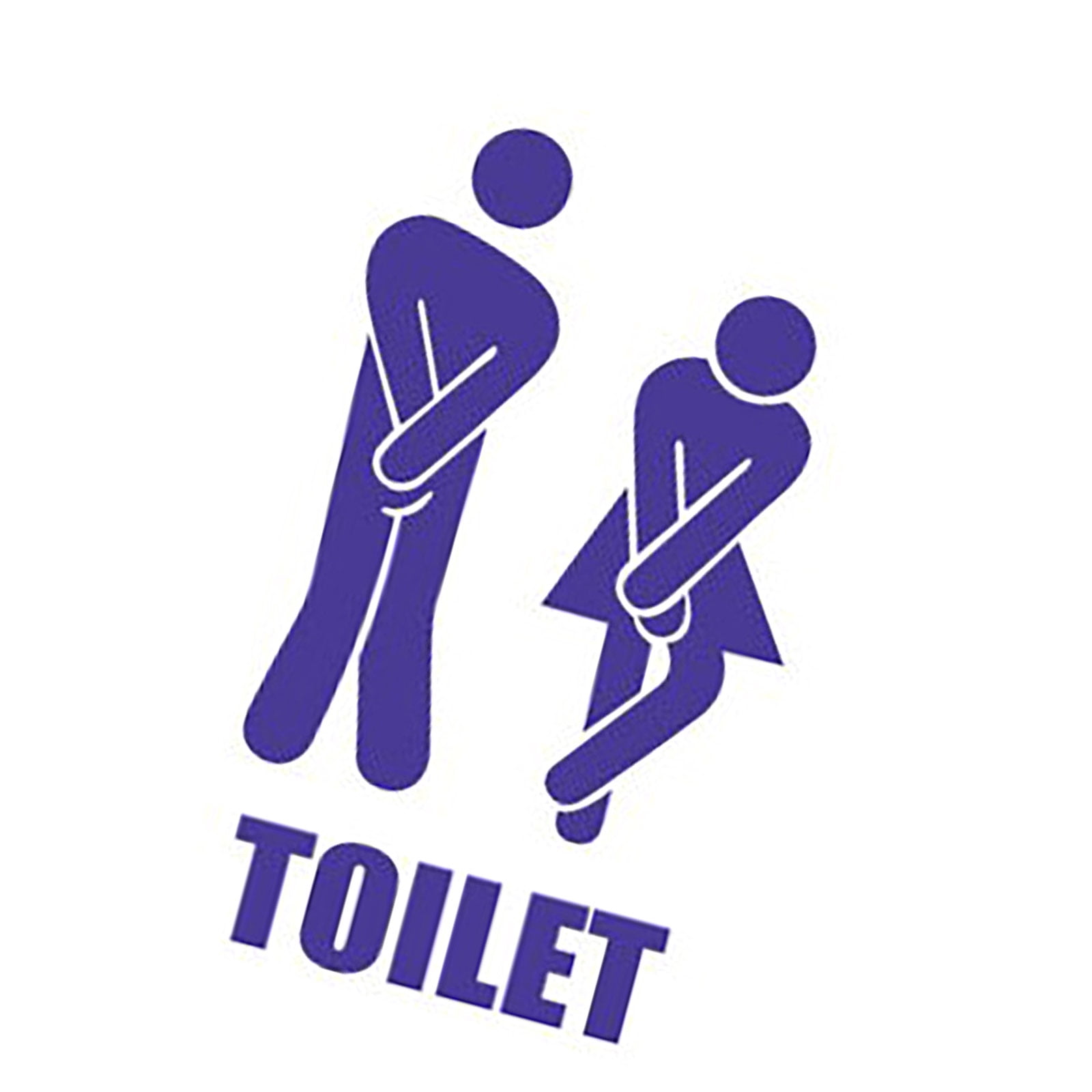 Adhesive Toilet Sticker for Bathroom Door Adhesive and Removable Decal ...