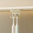 Adhesive Toothbrush Storage Rack, Detachable Plastic Holder, Punch Free ...