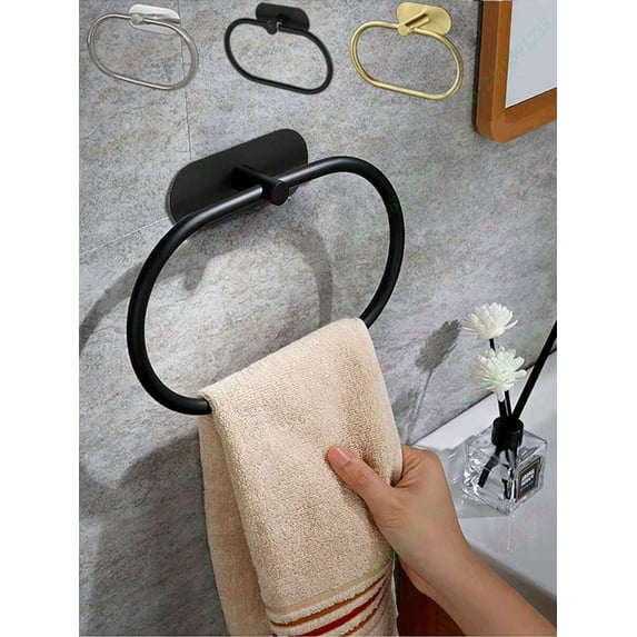 Adhesive Towel Holder for Bathroom Wall - Drill-Free Stainless Steel ...