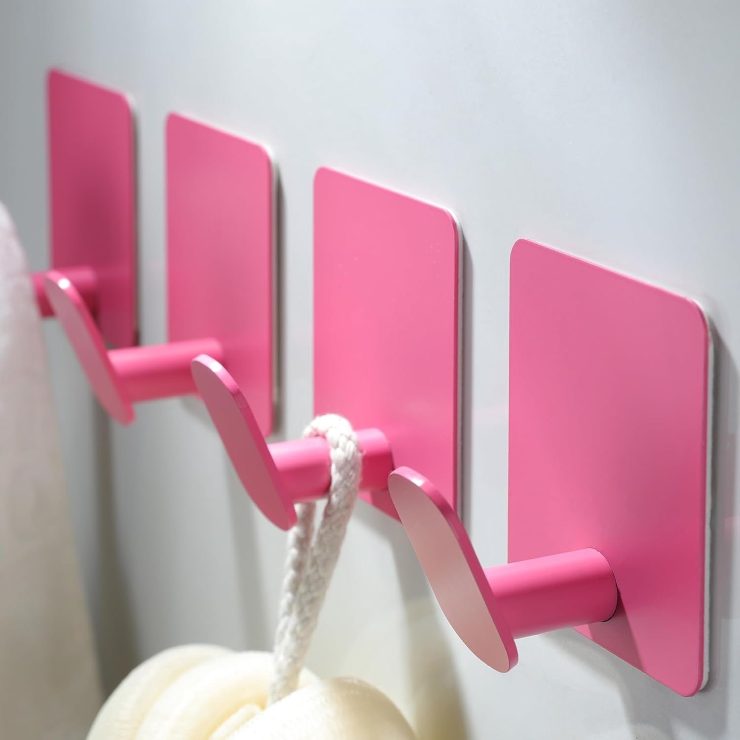 Adhesive Towel Hooks on Wall: Robe Hooks for Hanging Clothes Hats Stick ...
