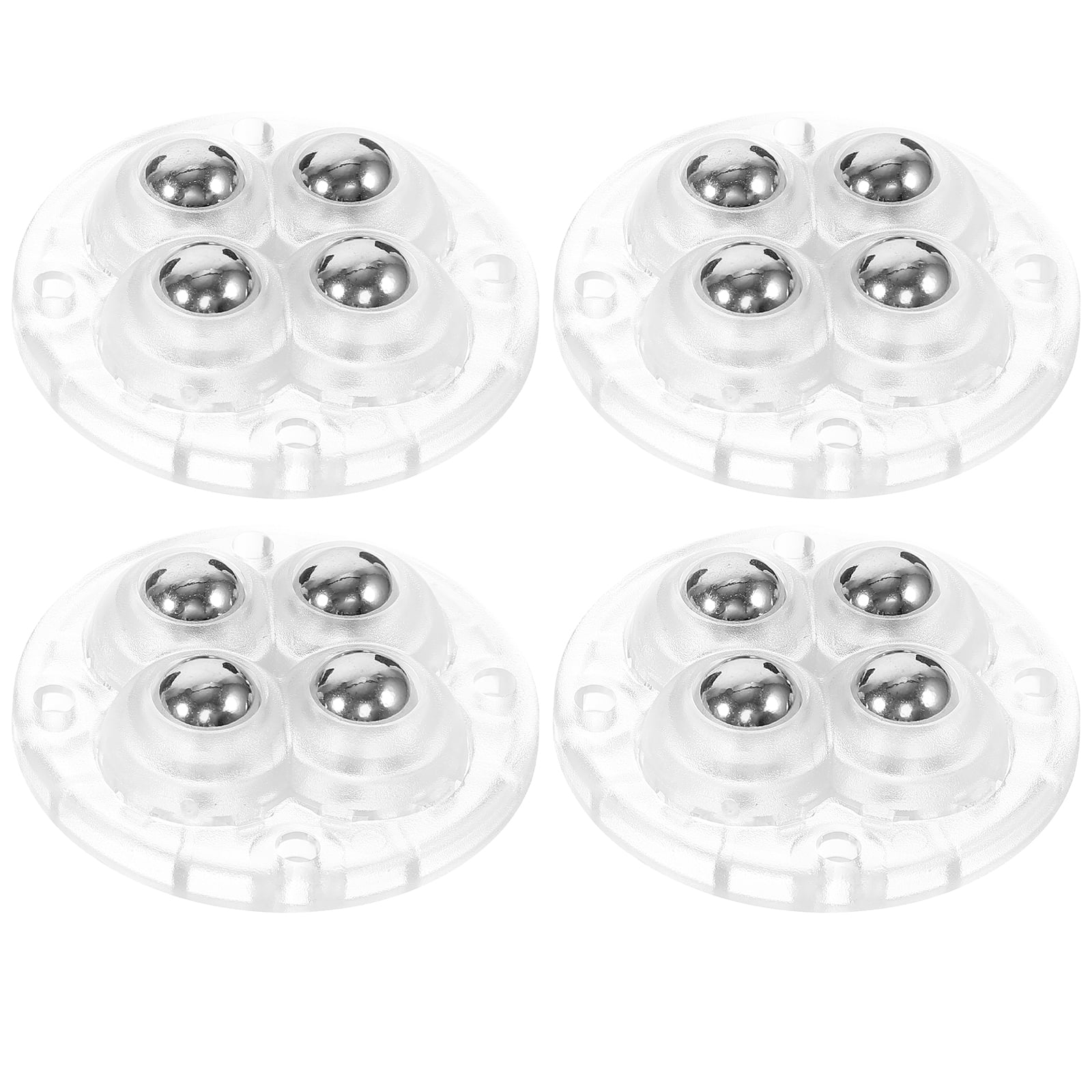 White Adhesive Casters Small Swivel Wheels for Trash Can Storage Box ...