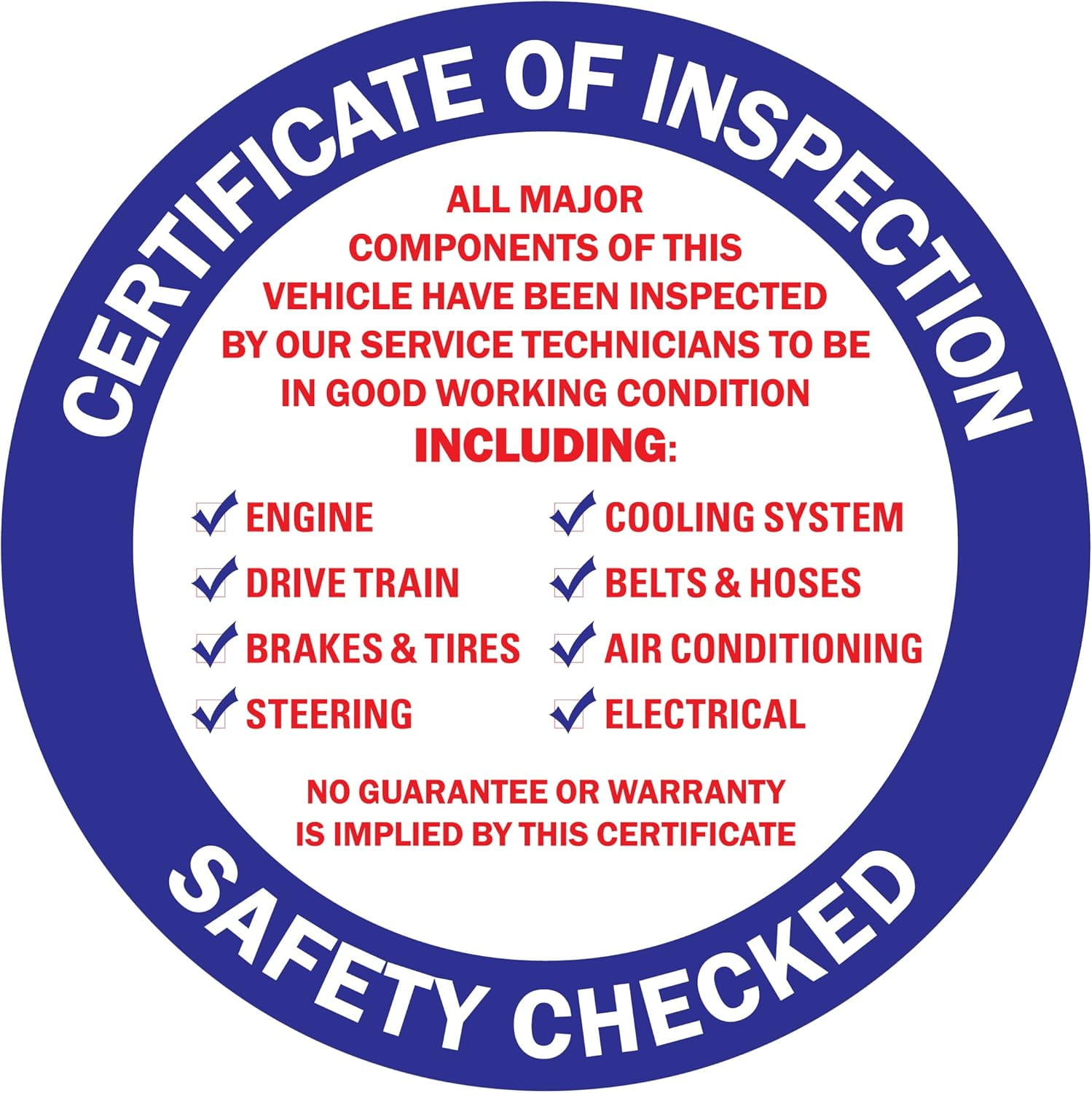 Adhesive Vehicle Inspection Stickers, Dealership, Car Sales, Window ...