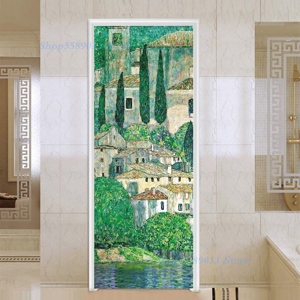 Adhesive Vinyl Door Stickers Full Cover Film Door Decoration Home ...