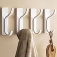 Adhesive Wall Coat Hooks - Heavy Duty Stick-On Door Hanger, Metal Hook ...
