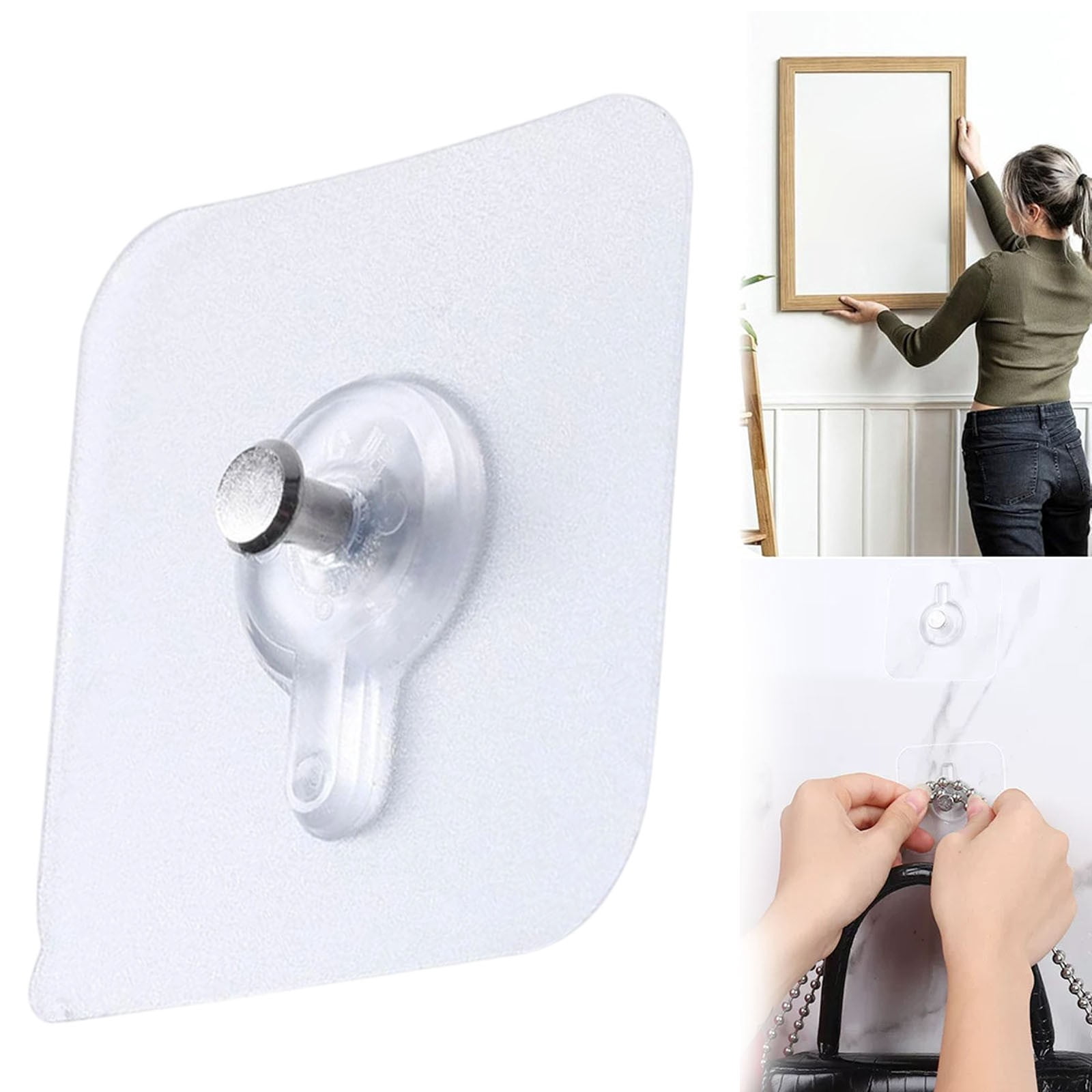 Adhesive Wall Hooks - 2026 No-Drill Screw Stickers for Walls, Nail-Free ...