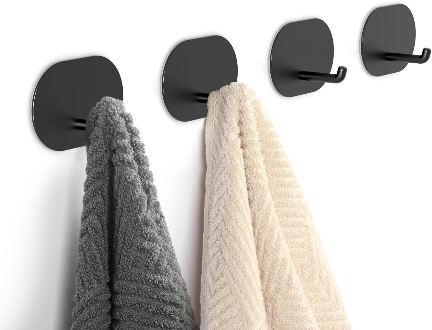 Adhesive Wall Hooks-4 Pack Towel Hooks/Tooks for Hanging Coats,Wall ...