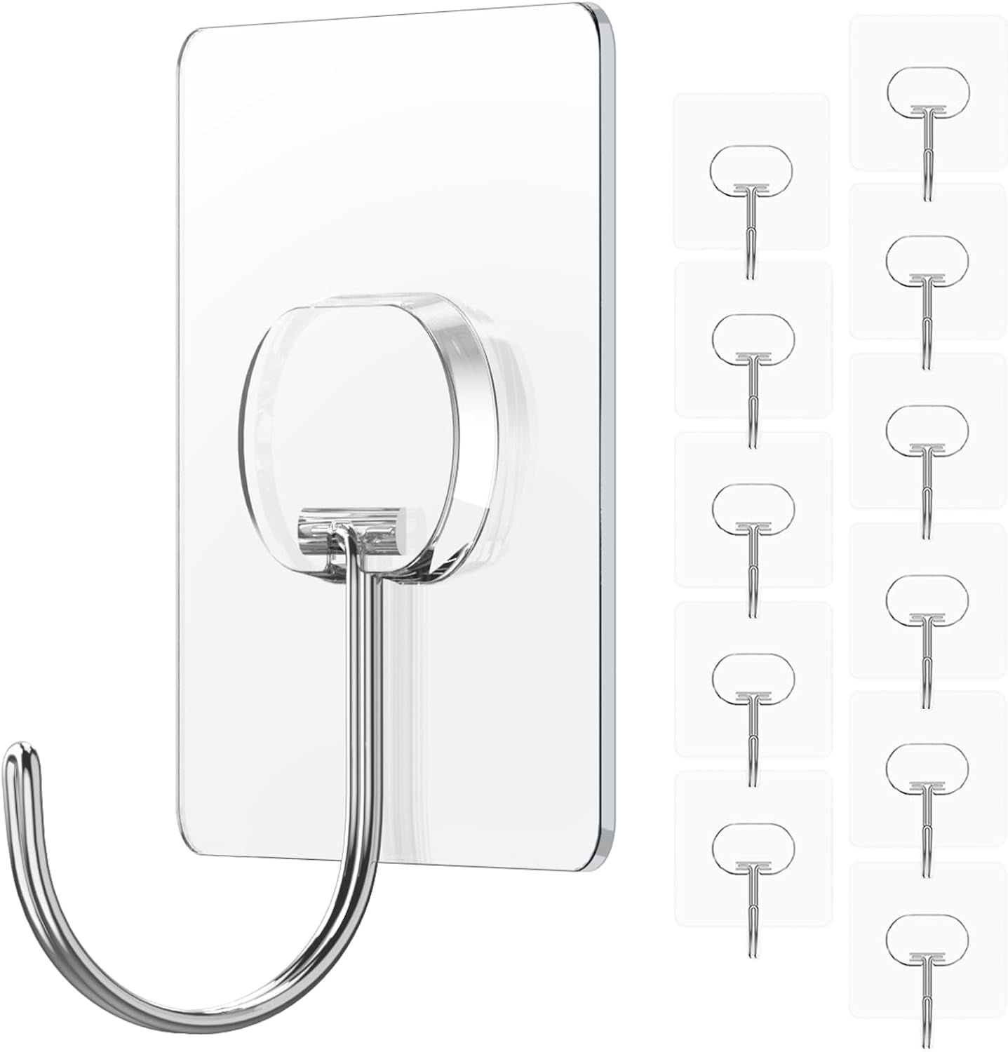 Adhesive Wall Hooks for Hanging Heavy Duty Towel Coat Hooks Waterproof ...