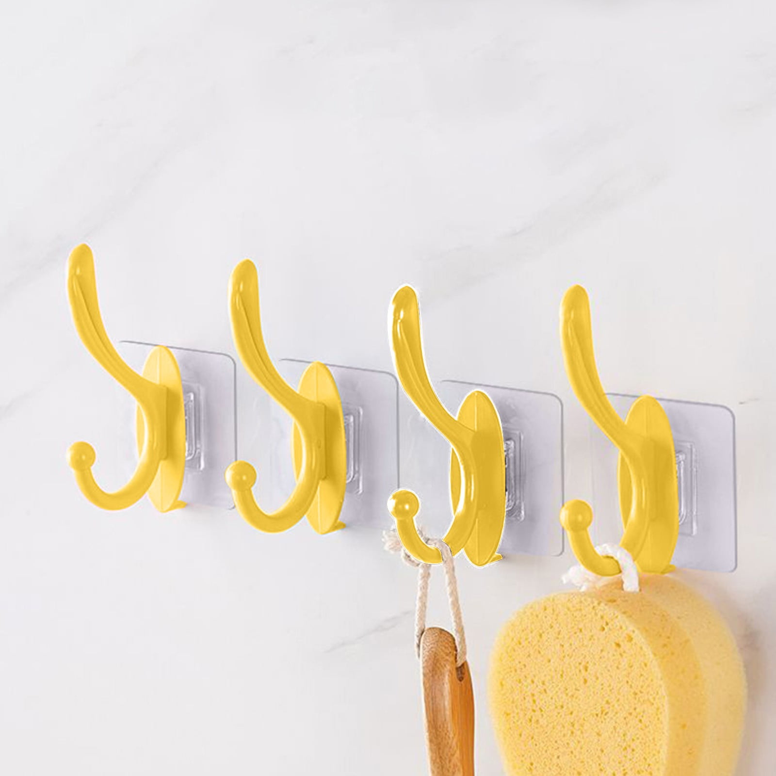 Adhesive Wall Hooks Heavy Duty Waterproof | Non-Perforated Plastic ...
