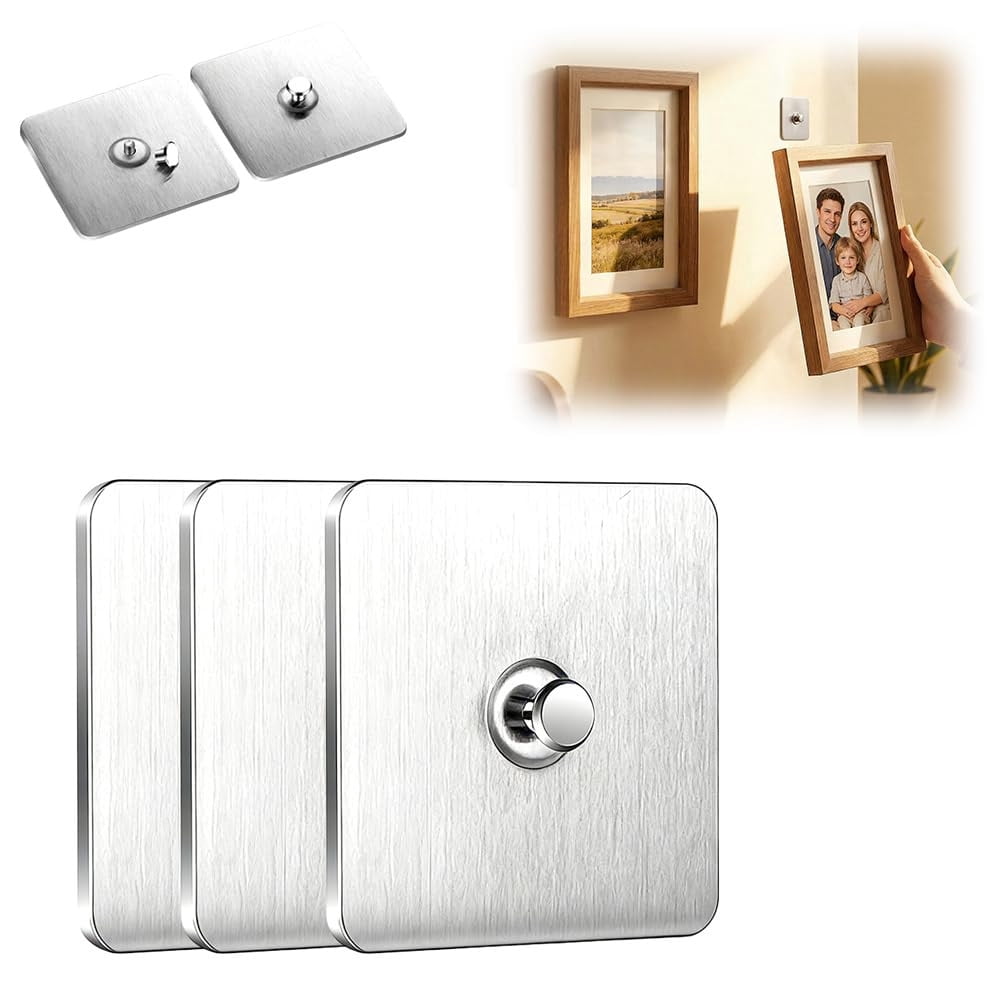 Adhesive Wall Mount Screw Hooks, Nail Free Wall Hangers for Hanging ...