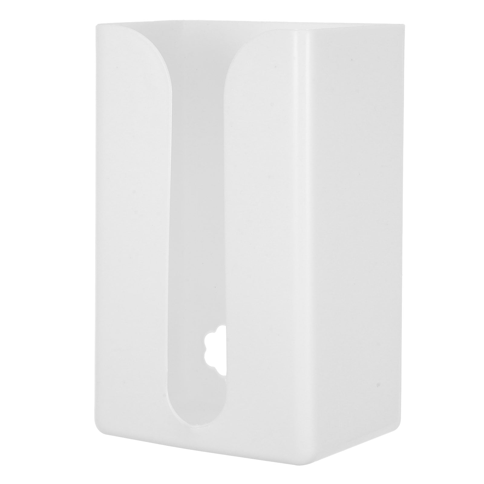 Adhesive Wall Mount Tissue Box for Bathroom No Drill White Plastic ...