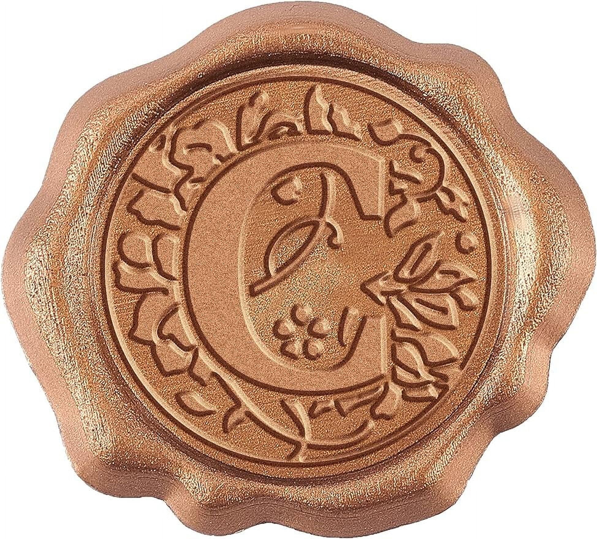 Adhesive Wax Seal Stickers Initial 25Pcs Floral Self- Adhesive Wax ...