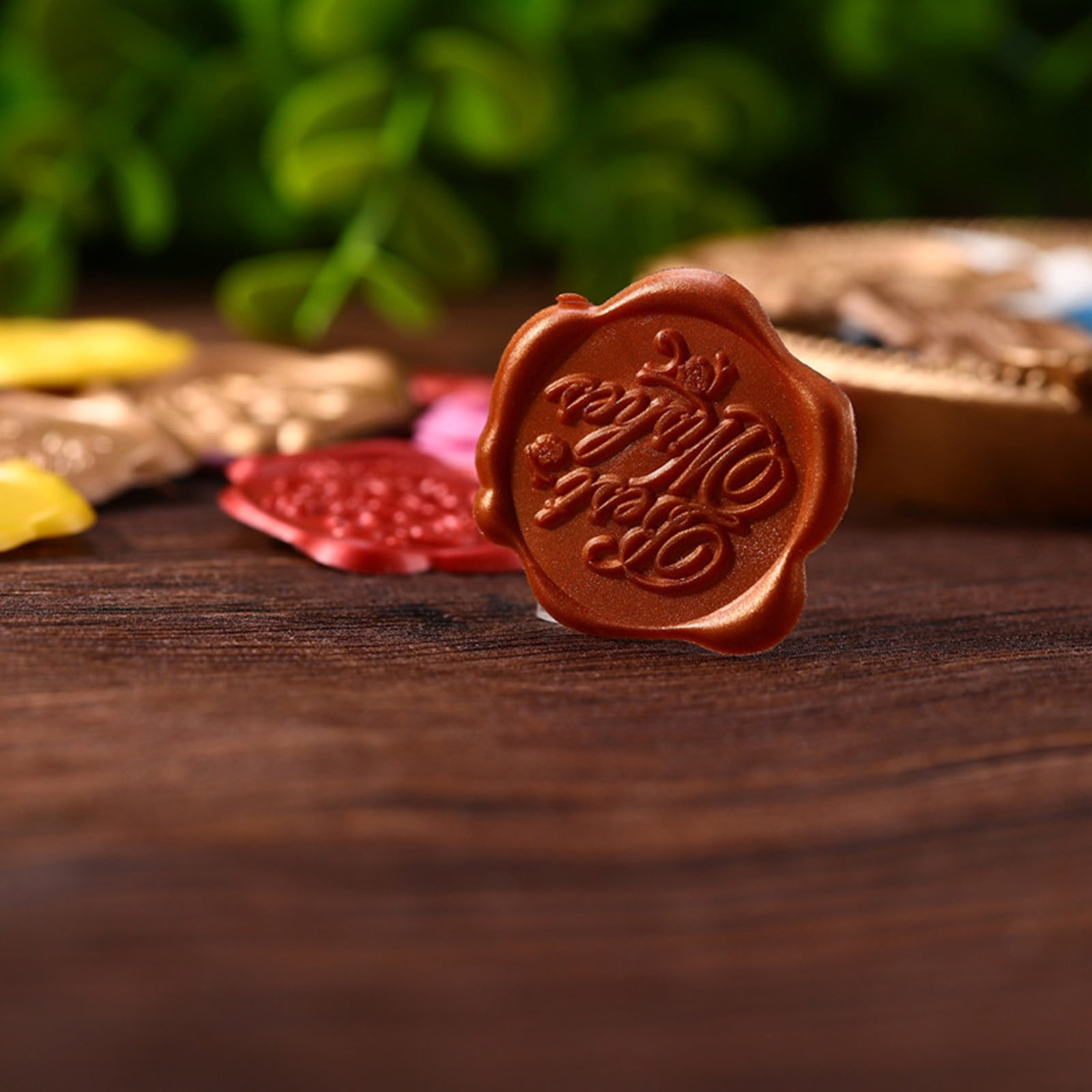 Adhesive Wax Sticker Wreath Wax Cards Stickers Self Adhesive Gold ...