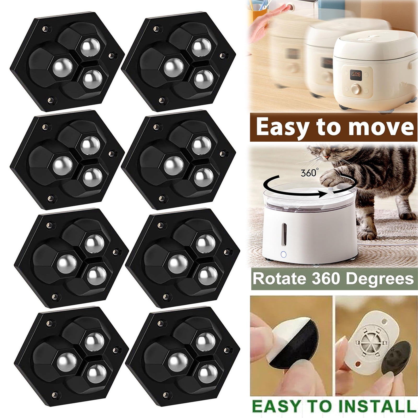 Adhesive Wheels,Adhesive Caster Wheels,Stick On Wheels,Mini Wheels,Self ...