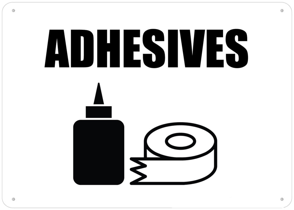 Adhesives Sign For House 12" X 8" Yard Sign, Premium Aluminum, Sun ...