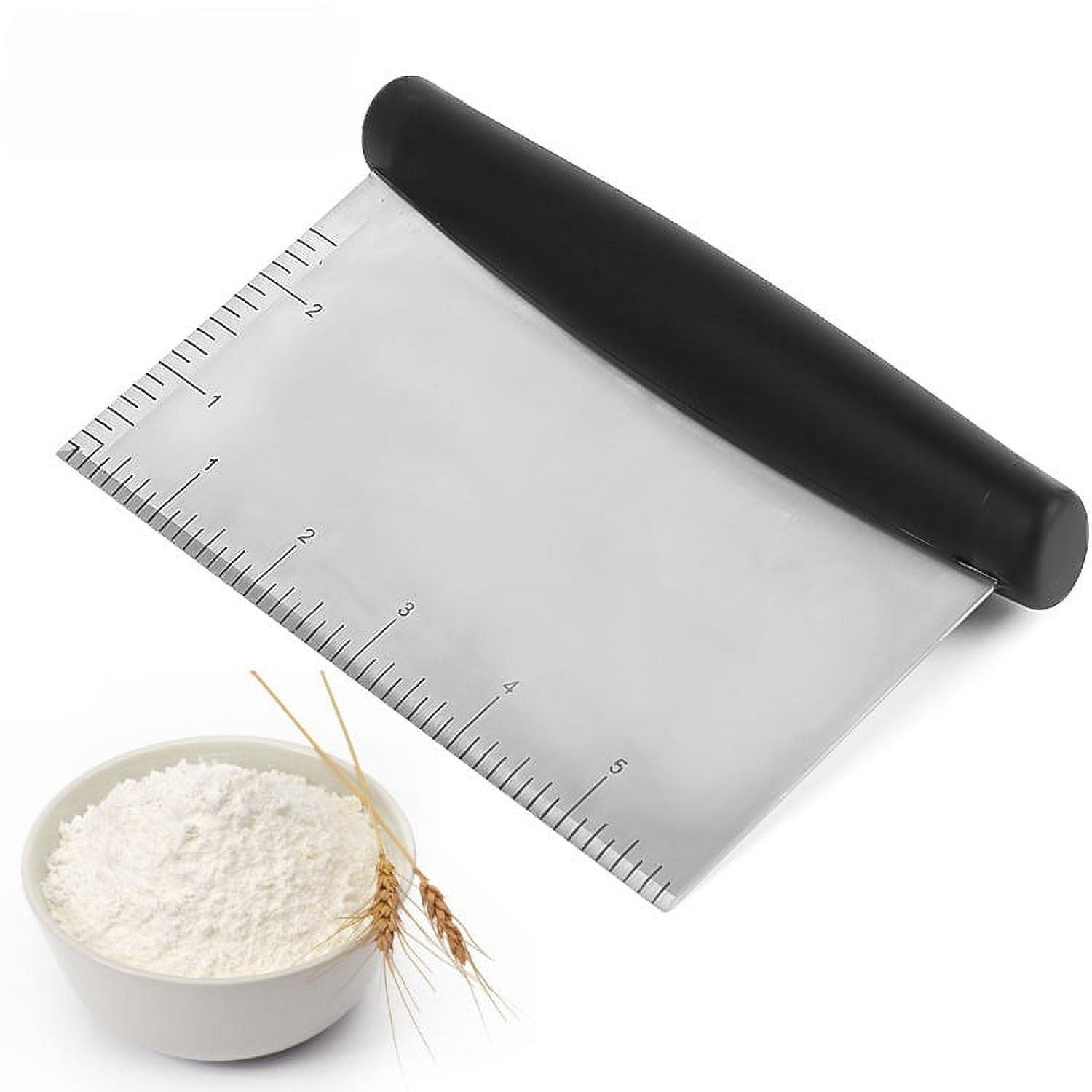 Adhiper 6-Inch Stainless Steel Multi-Purpose Dough Cutter Bench Scraper ...