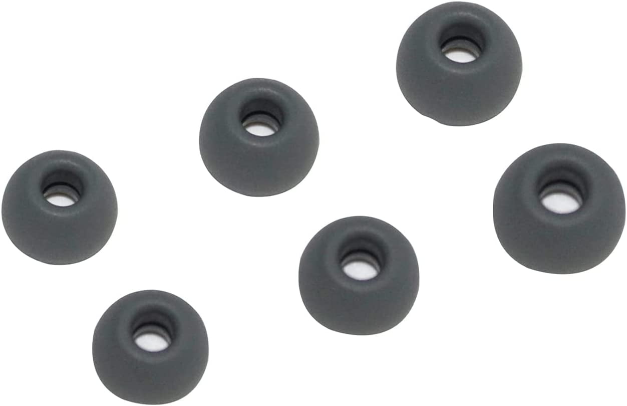 Adhiper Replacement Earplugs 6 Pieces of Grey Silicone Eartips Earplugs ...