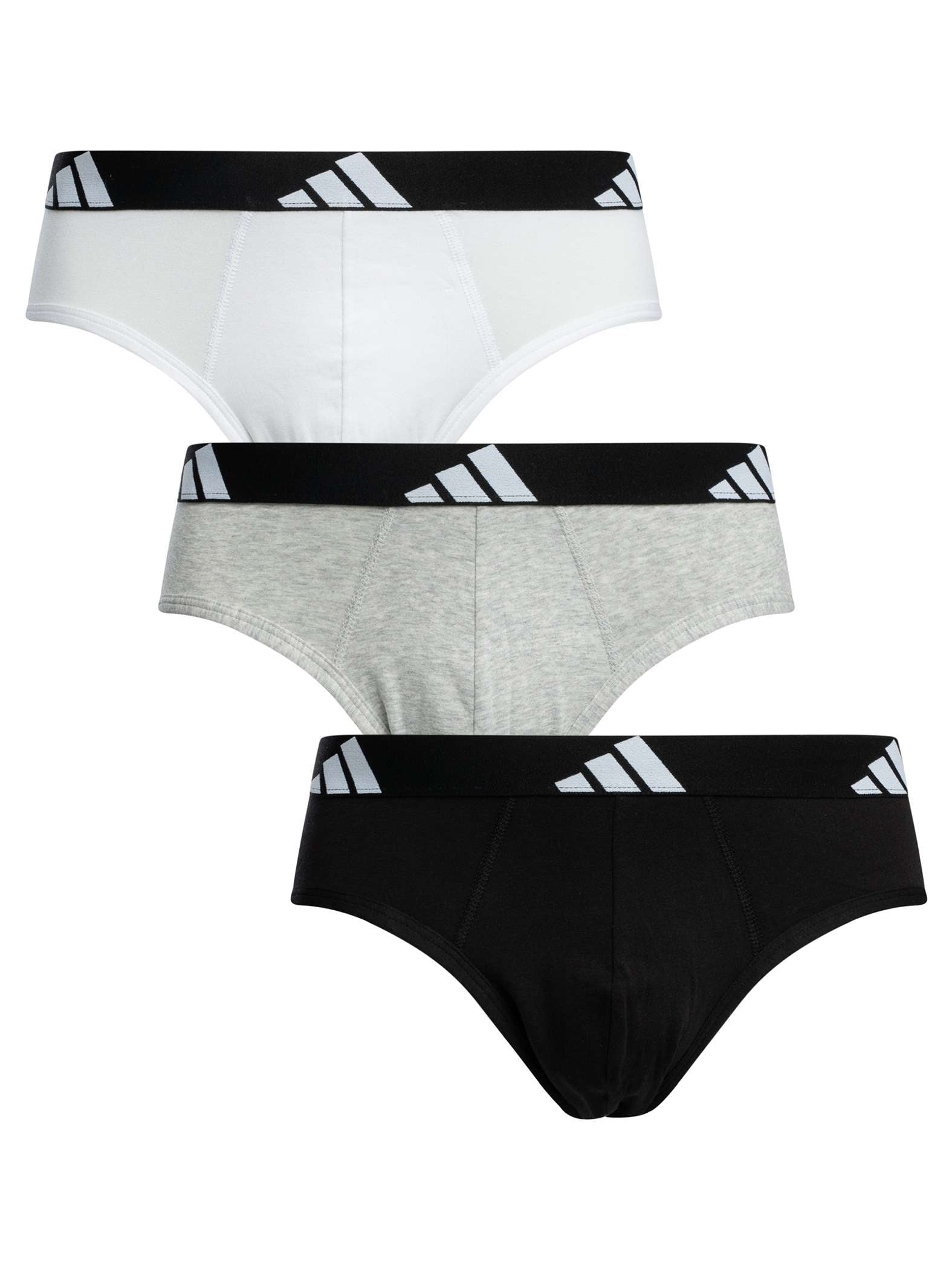 Adidas 3 Pack Active Flex Cotton Briefs, Multicoloured - Walmart.com