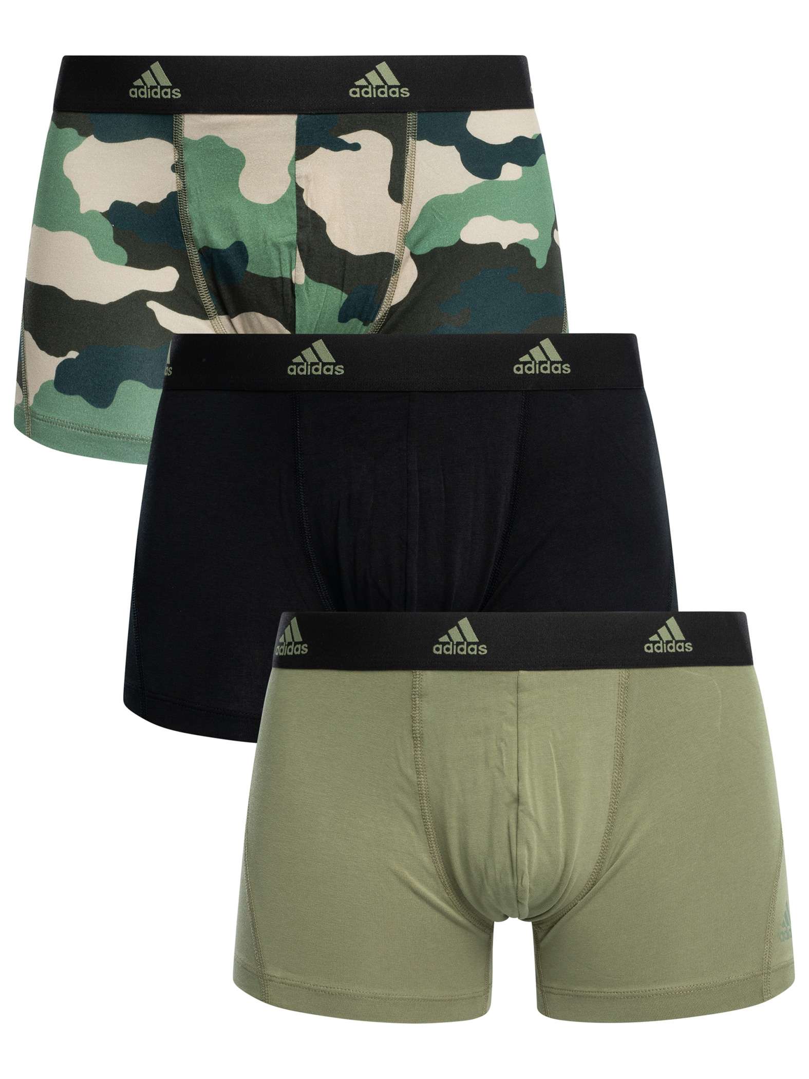 Adidas 3 Pack Active Flex Cotton Trunks, Multicoloured - Walmart.com