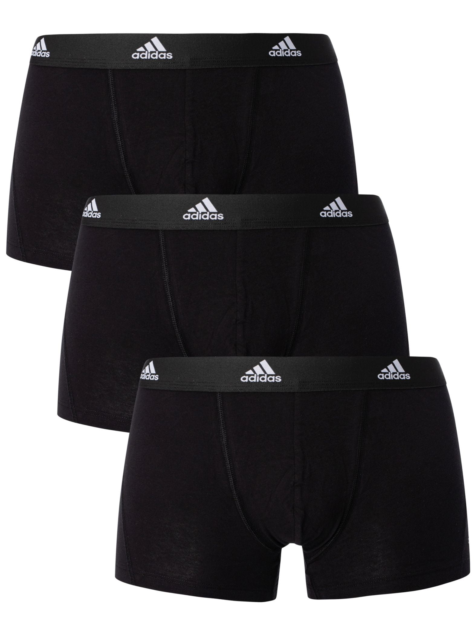 Adidas 3 Pack Active Flex Trunks, Black - Walmart.com