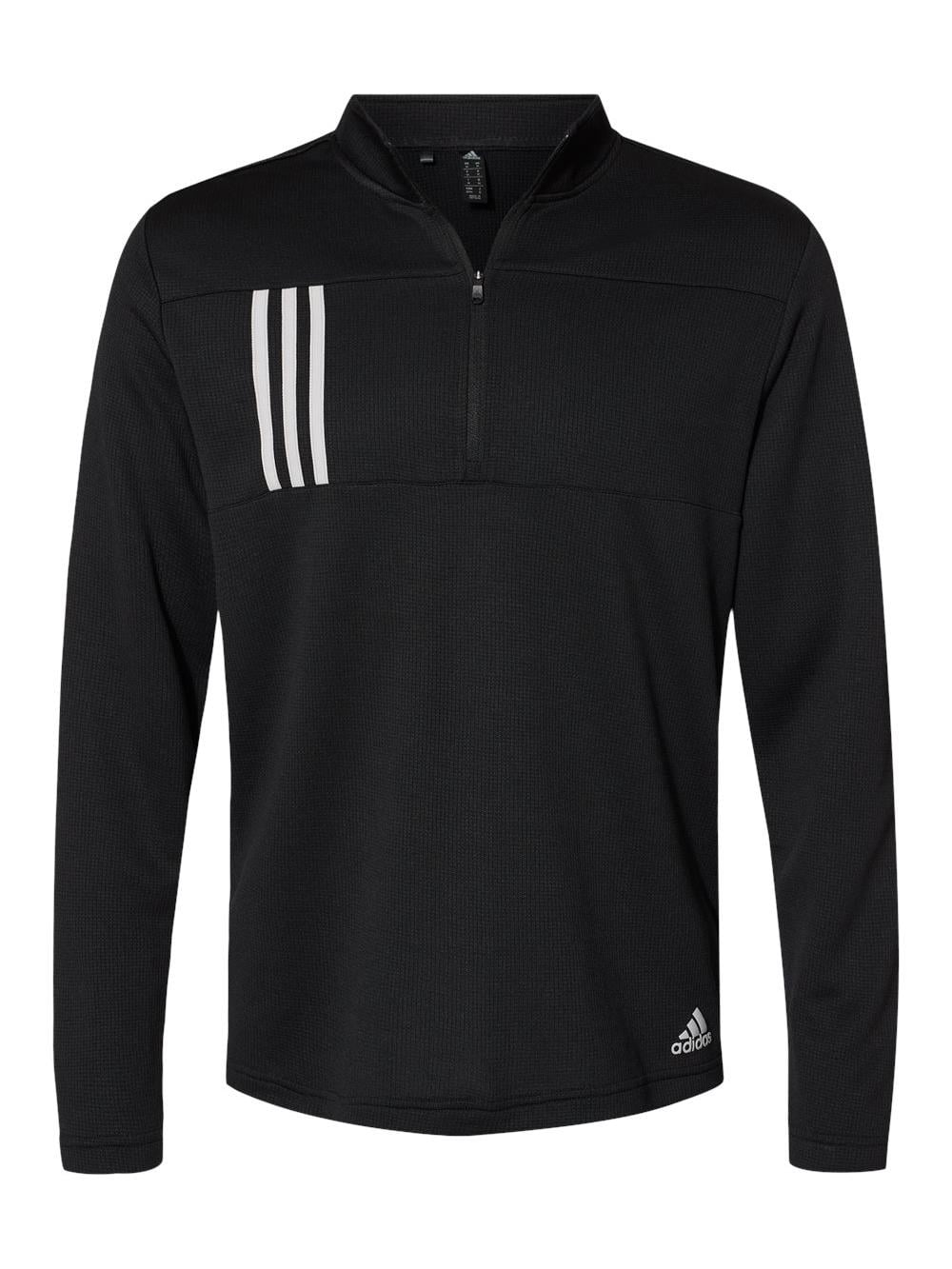 Adidas - 3-Stripes Double Knit Quarter-Zip Pullover - A482 - Walmart.com