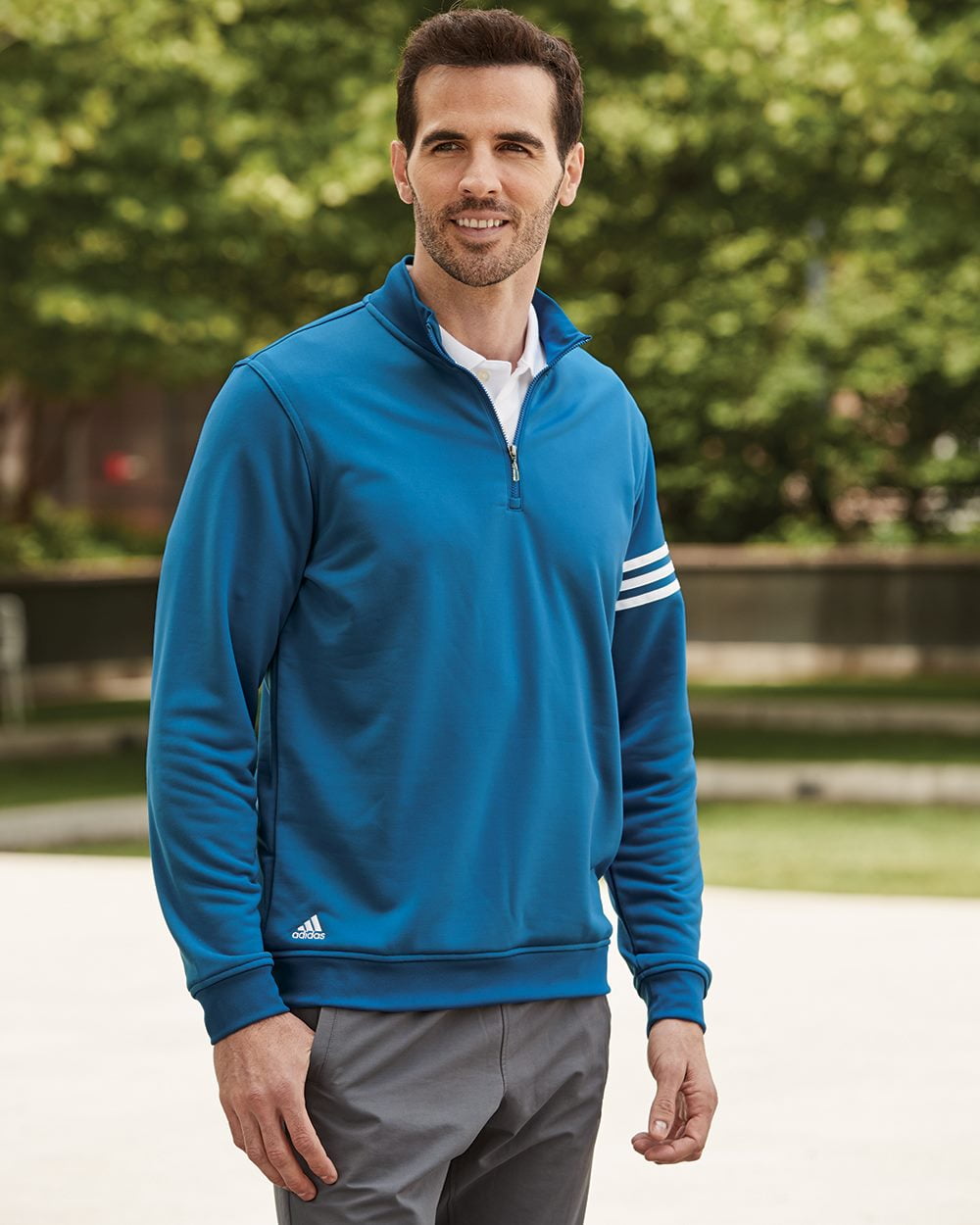 Adidas Golf-Mens Climalite 3-Stripes Pullover-A190 - Walmart.com